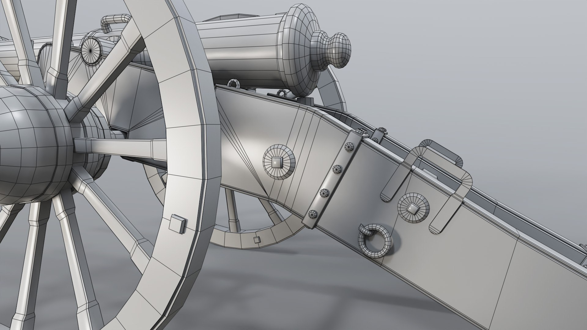 Field Cannon 3D - TurboSquid 2197557