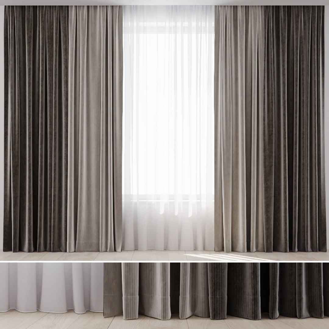 Curtain Fabric Draperies 3D Model - TurboSquid 1375721