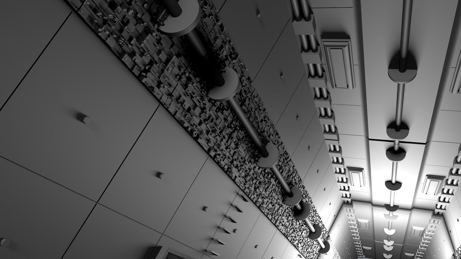 Liminal Space Detailed Sci Fi Corridor 3D Model - TurboSquid 2176610