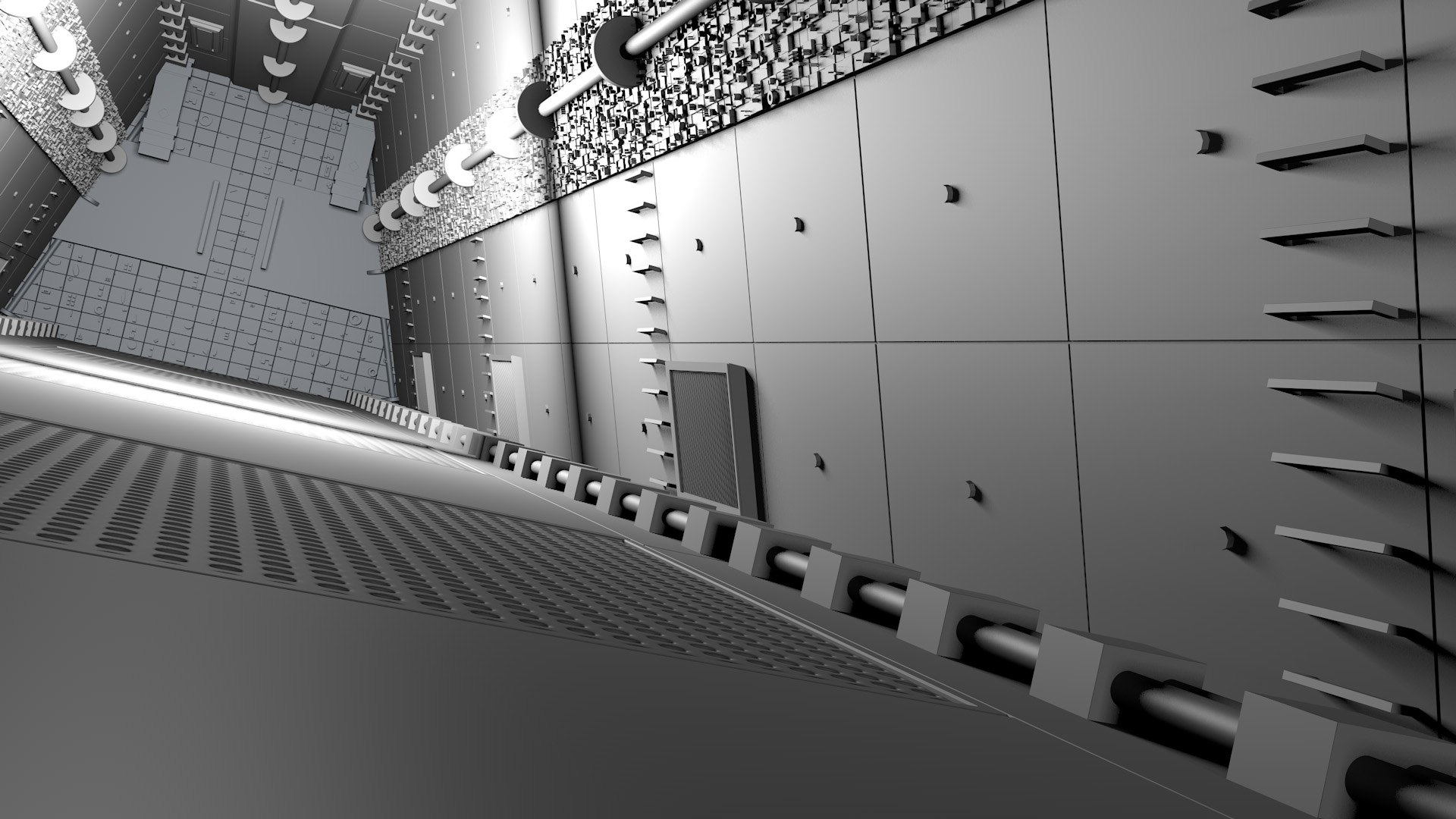Liminal Space Detailed Sci Fi Corridor 3D Model - TurboSquid 2176610