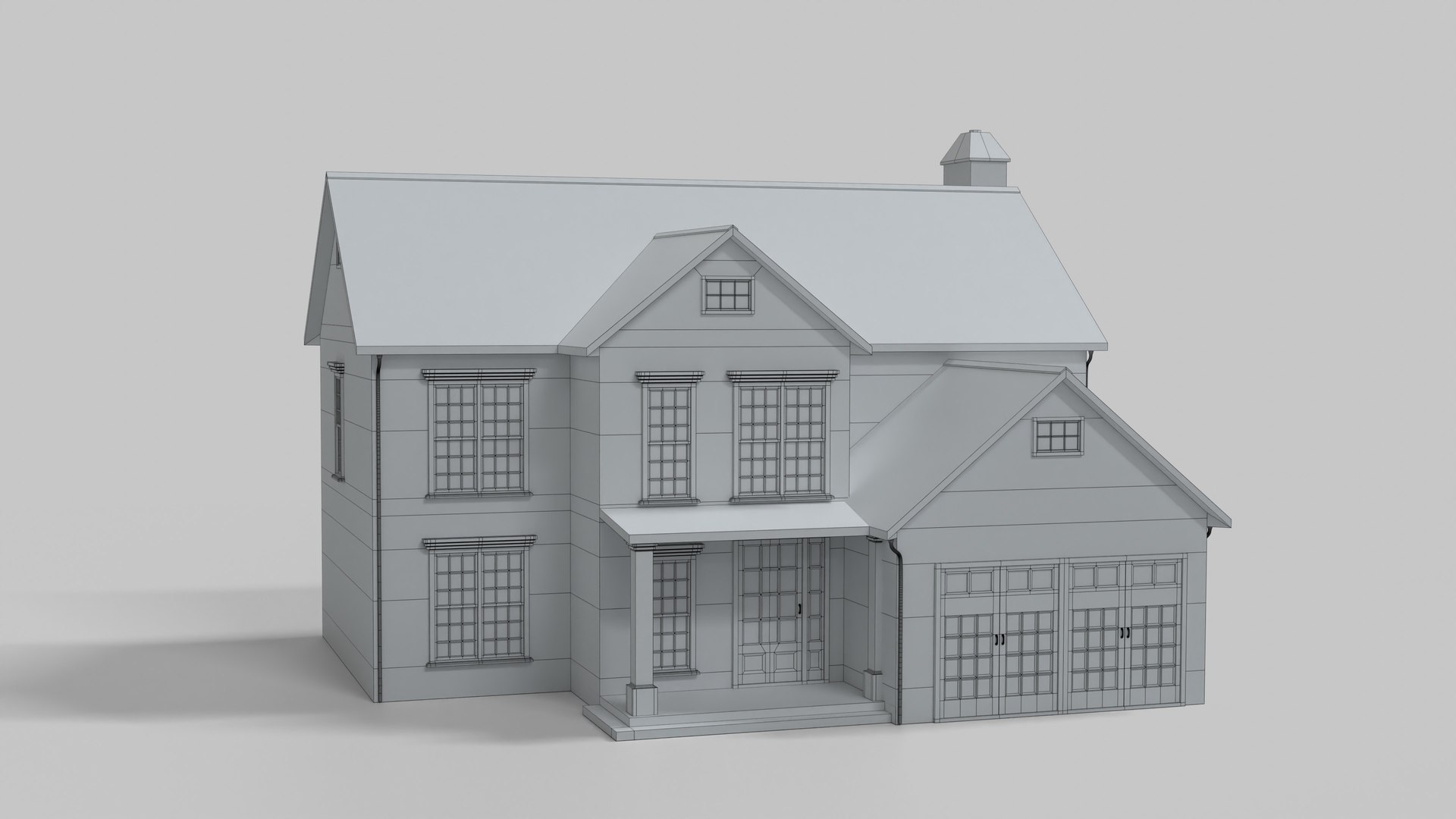 3D Model Neighborhood Houses Collection 10 Pack T4 - TurboSquid 2215584