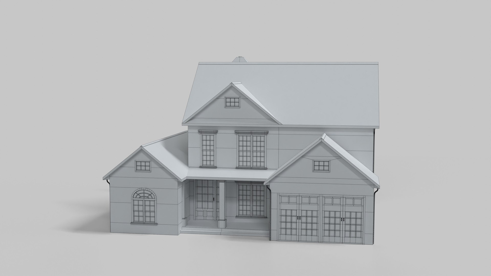 3D Model Neighborhood Houses Collection 10 Pack T4 - TurboSquid 2215584