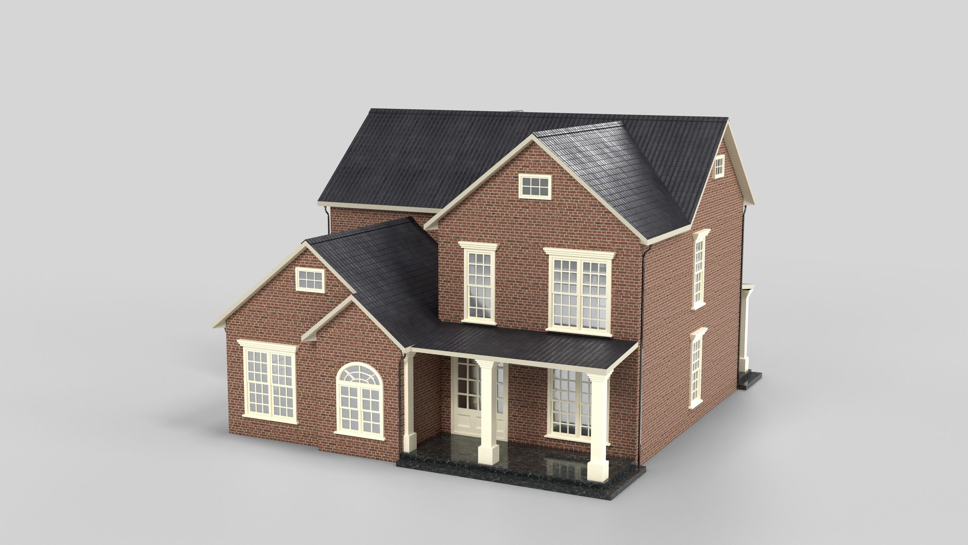 3D Model Neighborhood Houses Collection 10 Pack T4 - TurboSquid 2215584