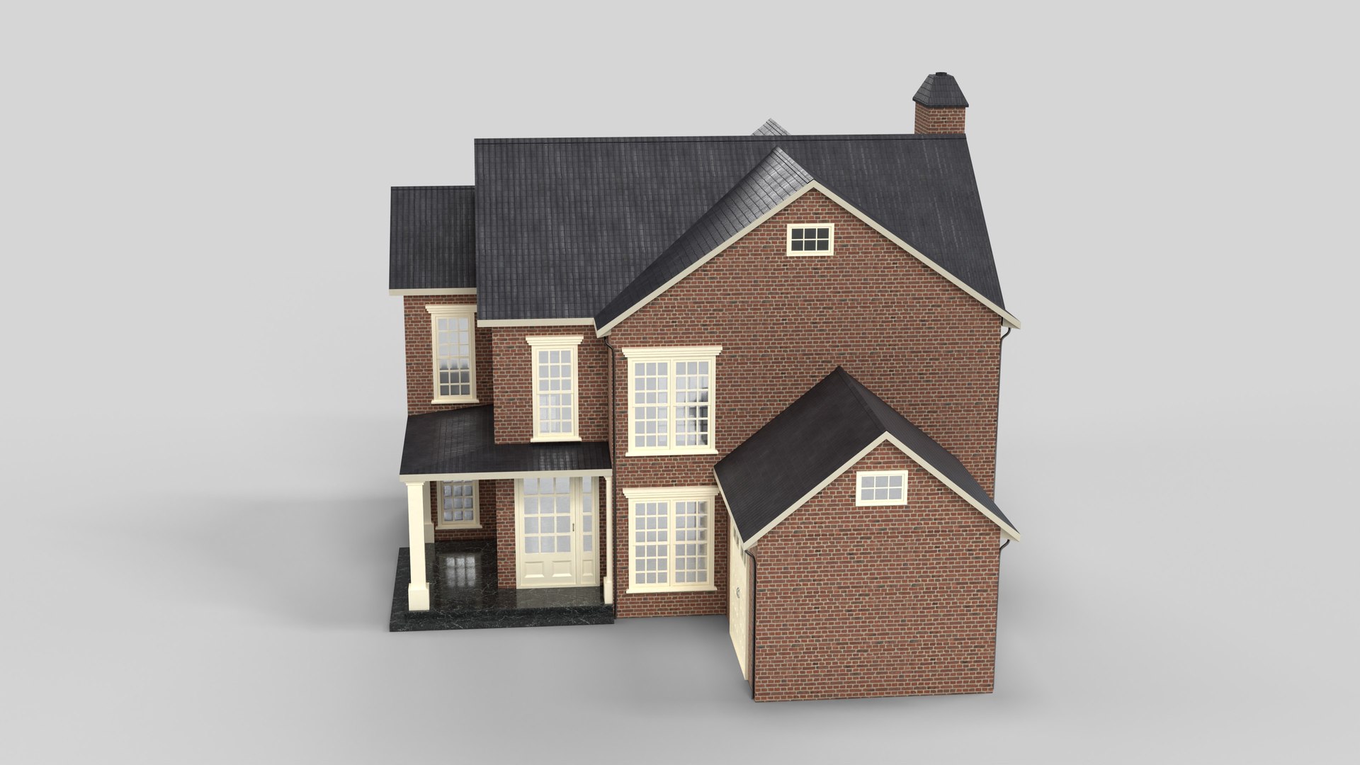 3D Model Neighborhood Houses Collection 10 Pack T4 - TurboSquid 2215584