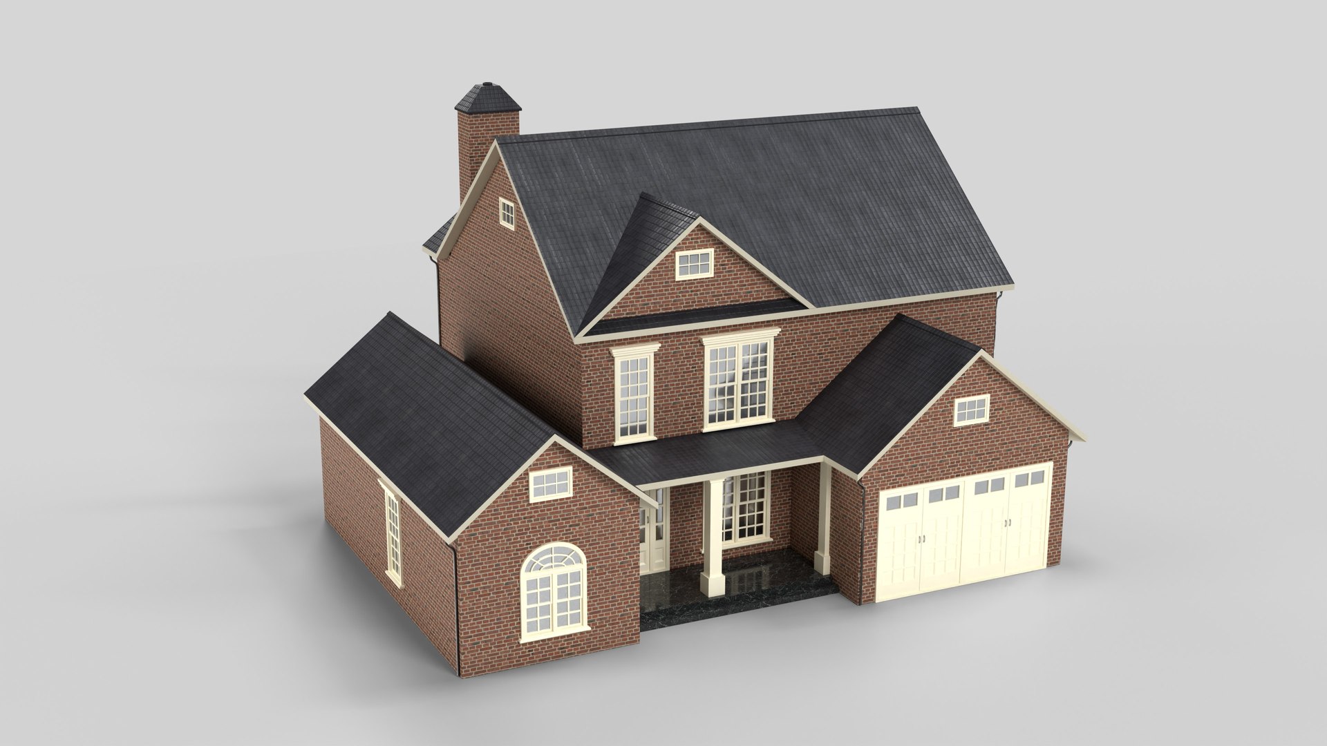 3D Model Neighborhood Houses Collection 10 Pack T4 - TurboSquid 2215584