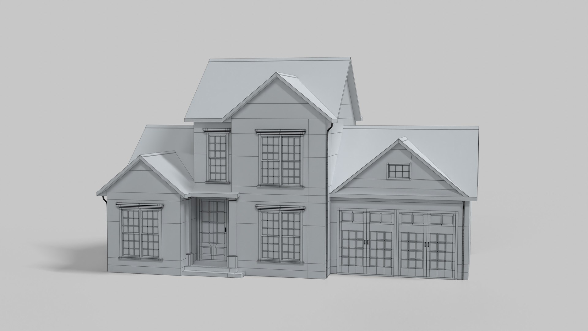 3D Model Neighborhood Houses Collection 10 Pack T4 - TurboSquid 2215584