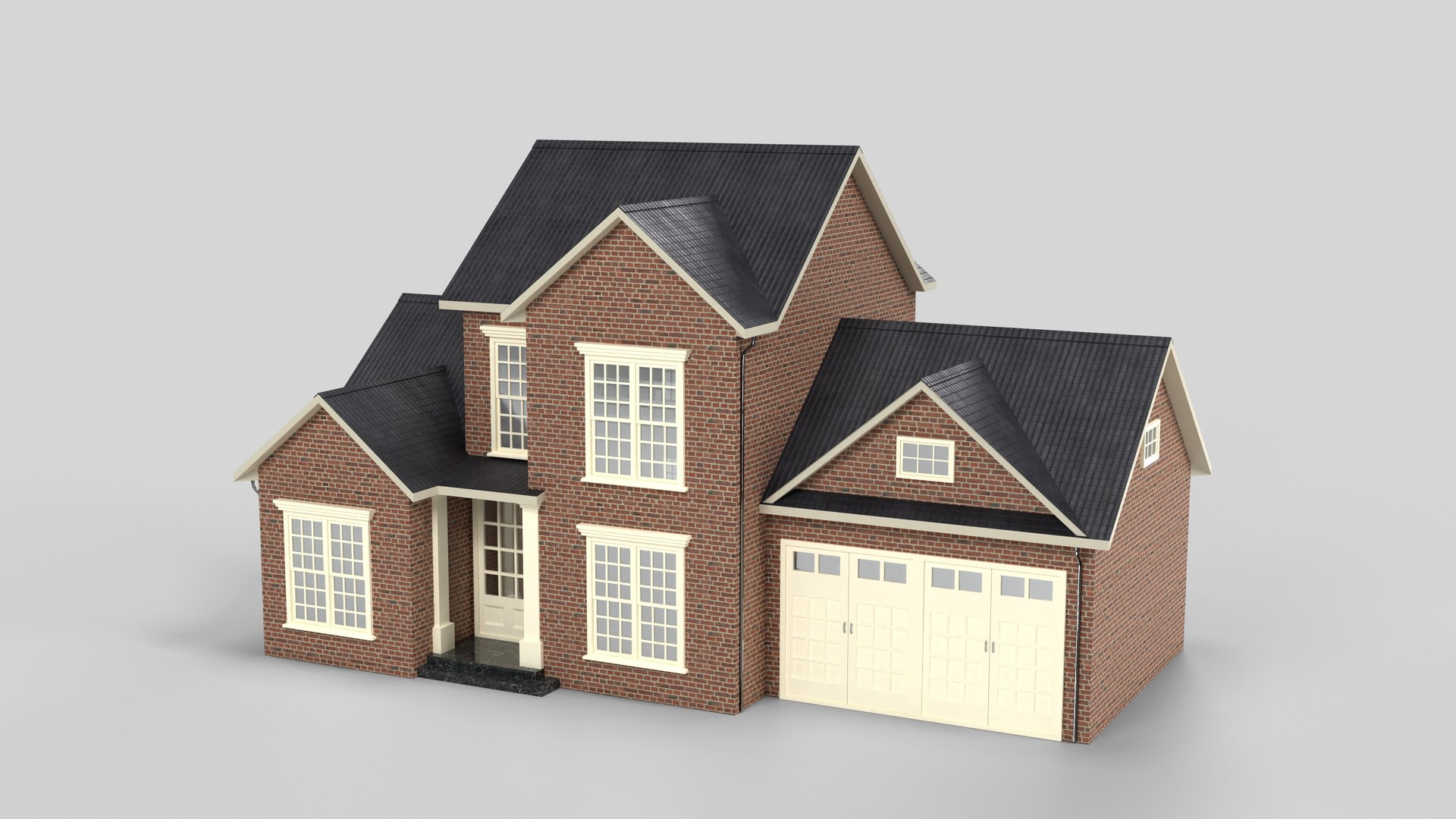 3D Model Neighborhood Houses Collection 10 Pack T4 - TurboSquid 2215584