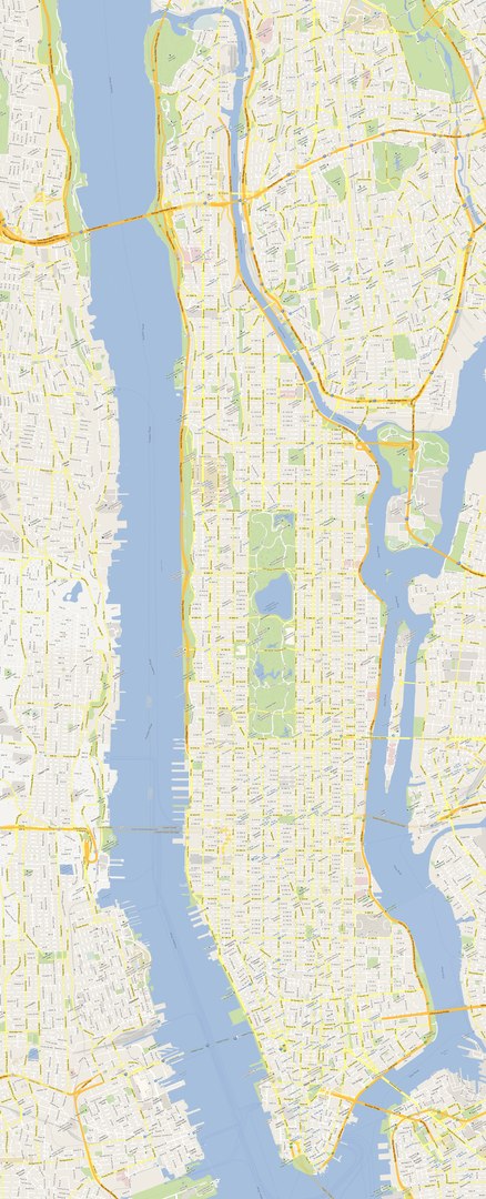 Manhattan Map 2D To 3D With CNC Cutting Model - TurboSquid 1835281