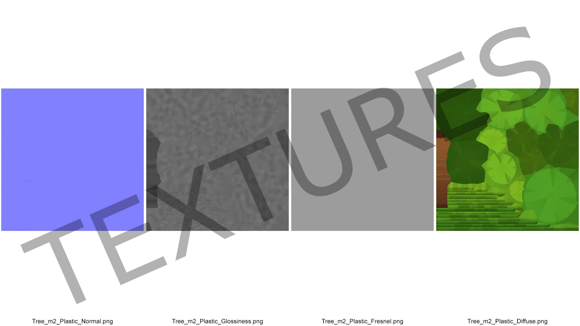 Fur Tree Cartoon Style Simple Coloring model - TurboSquid 2169092