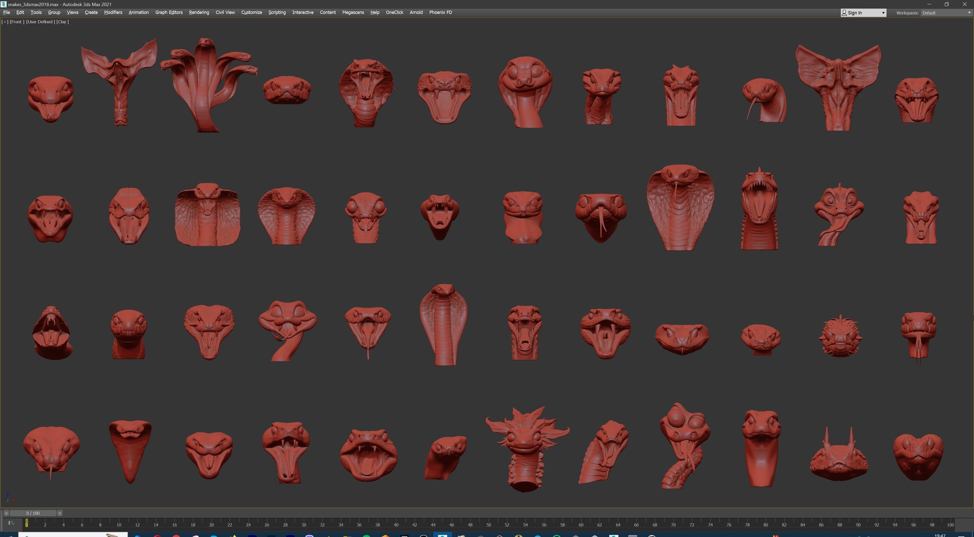 3D Ultimate Snake Head Pack - 48 HighPoly Stylized Assets - TurboSquid ...