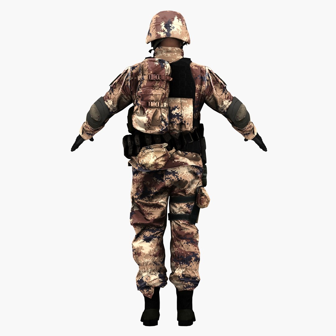 3D Pla Chinese Soldier - TurboSquid 1668803