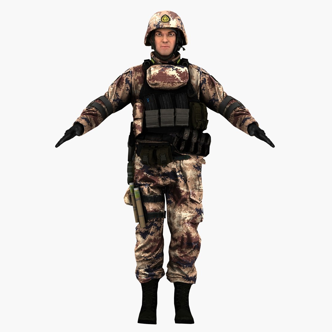 3D Pla Chinese Soldier - TurboSquid 1668803