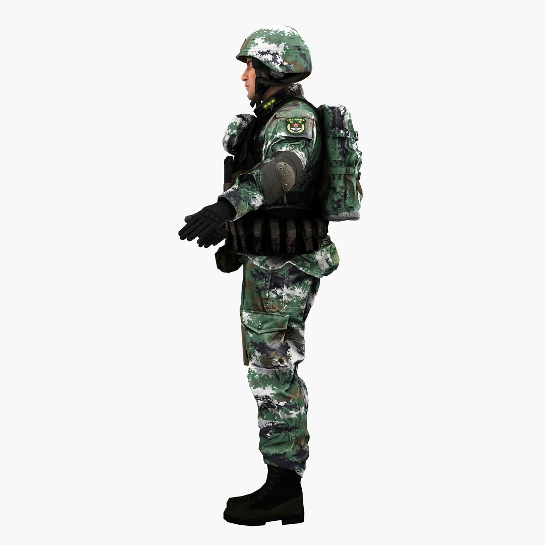 3D Pla Chinese Soldier - TurboSquid 1668803