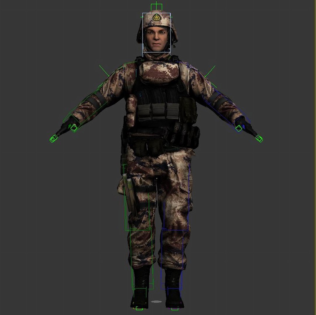 3D Pla Chinese Soldier - TurboSquid 1668803