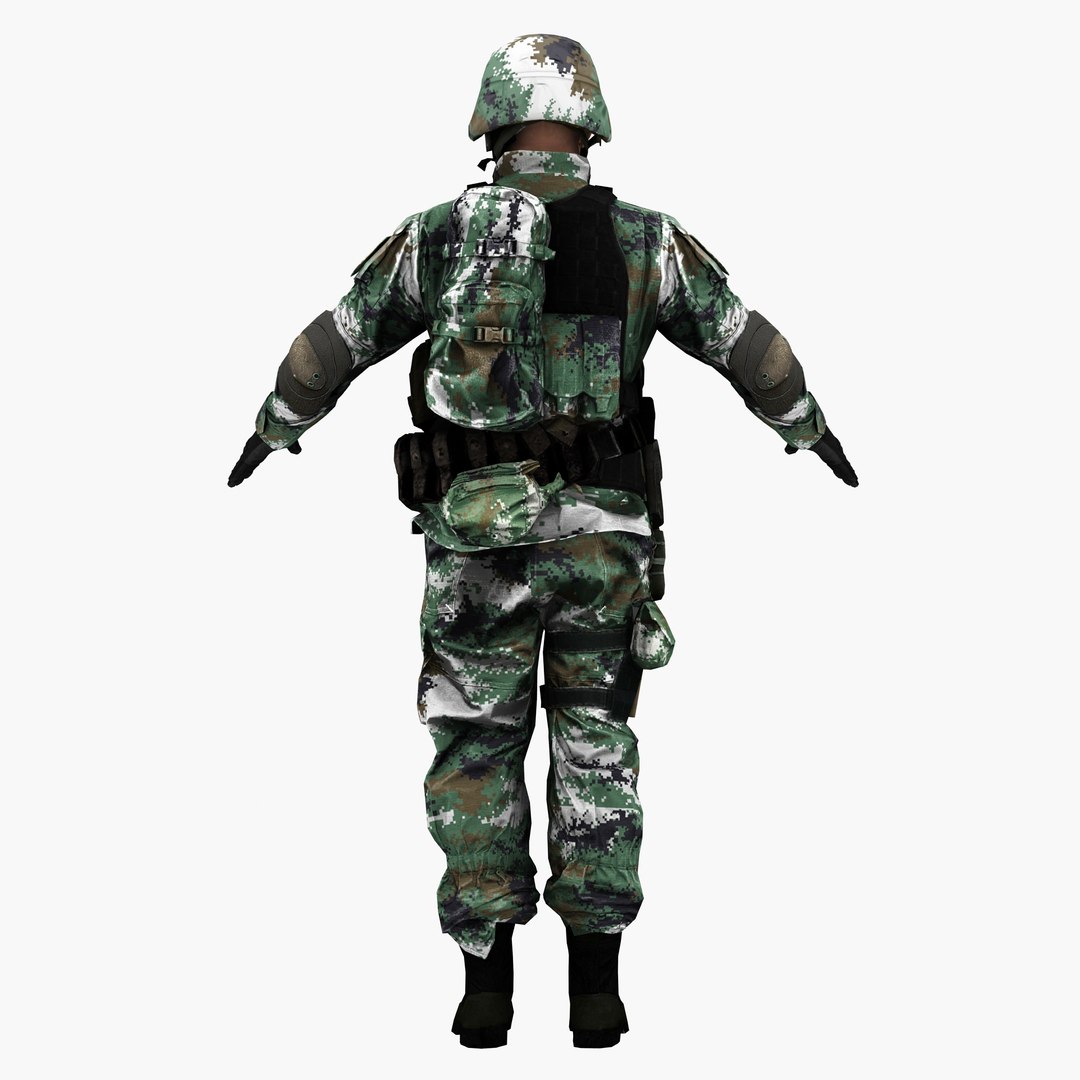3D Pla Chinese Soldier - TurboSquid 1668803