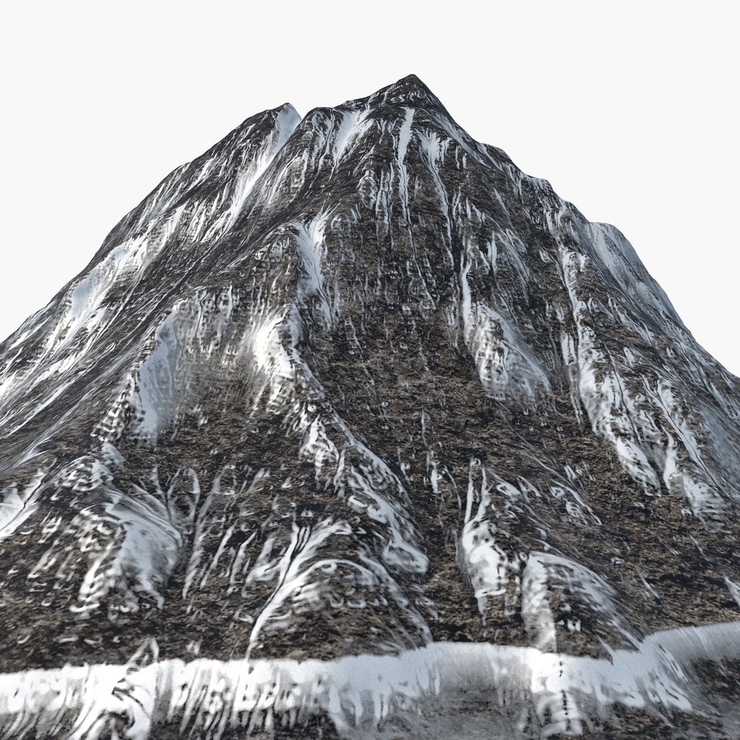 3d Model Of Volcano Snowy