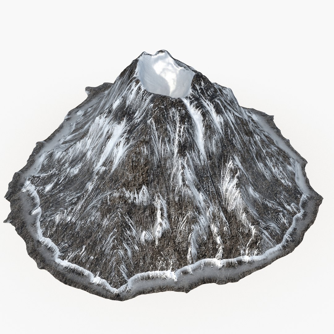 3d Model Of Volcano Snowy