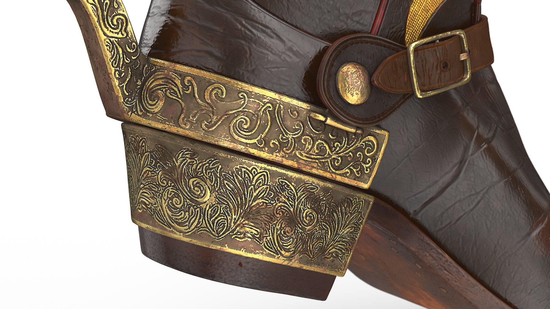 3D Western Cowboy Boots With Spur Model - TurboSquid 2209606