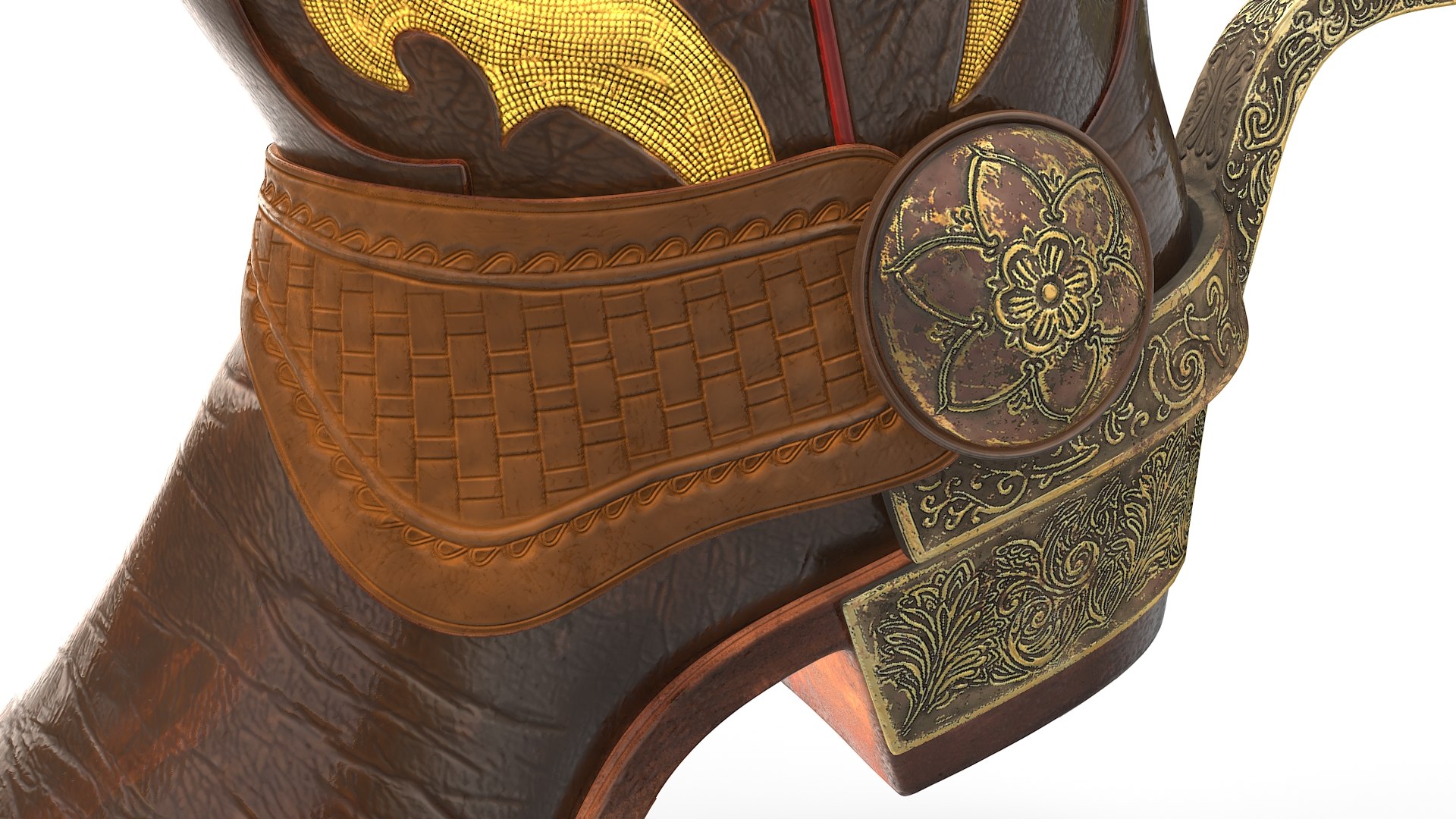 3D Western Cowboy Boots With Spur Model - TurboSquid 2209606