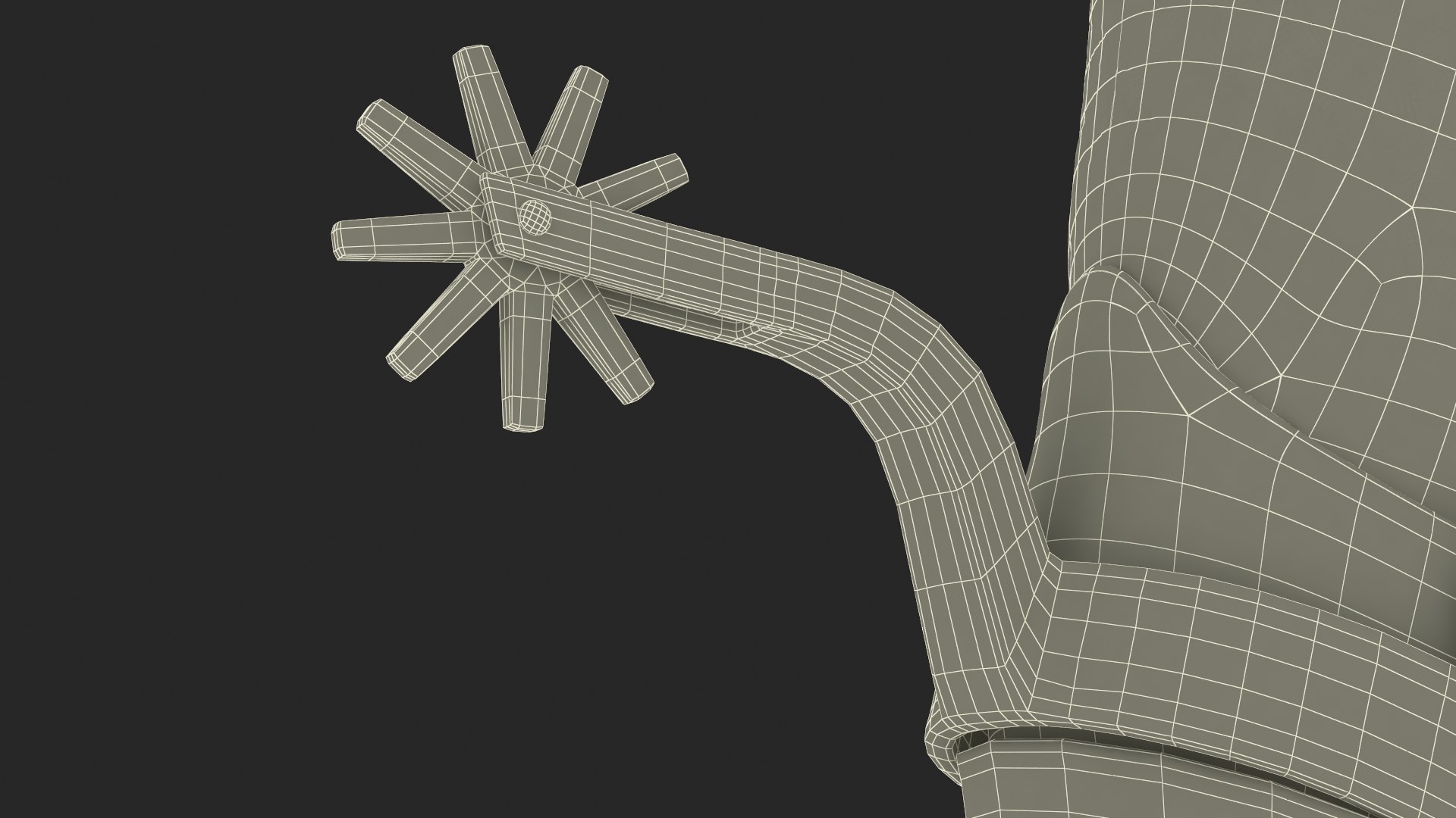 3D Western Cowboy Boots With Spur Model - TurboSquid 2209606