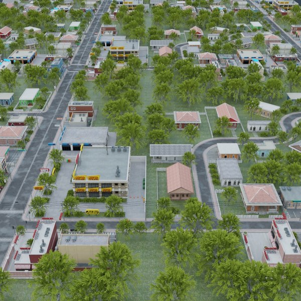 3D small town city buildings - TurboSquid 1466063