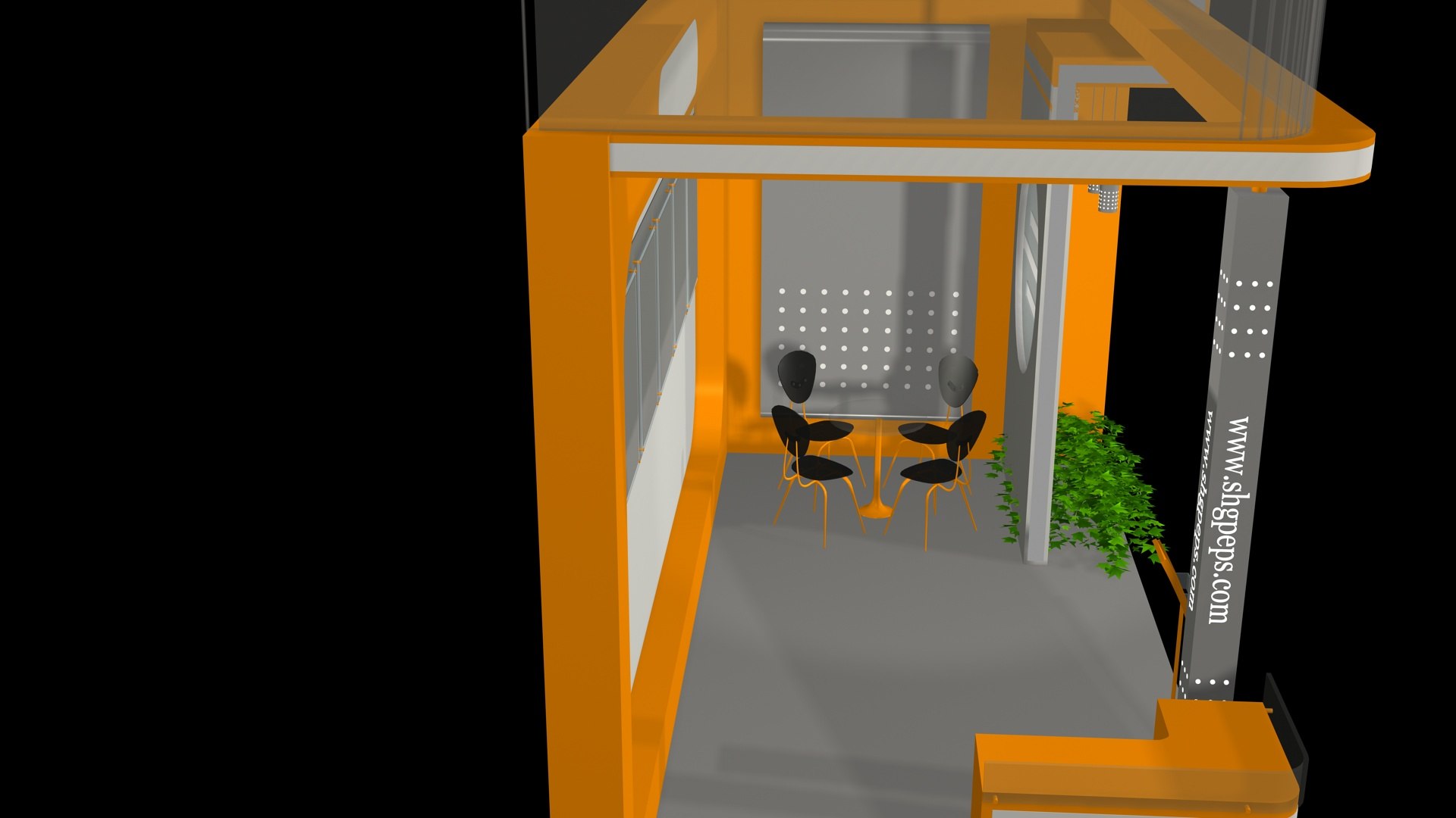 3D 2 Side Open Stand - TurboSquid 1995596