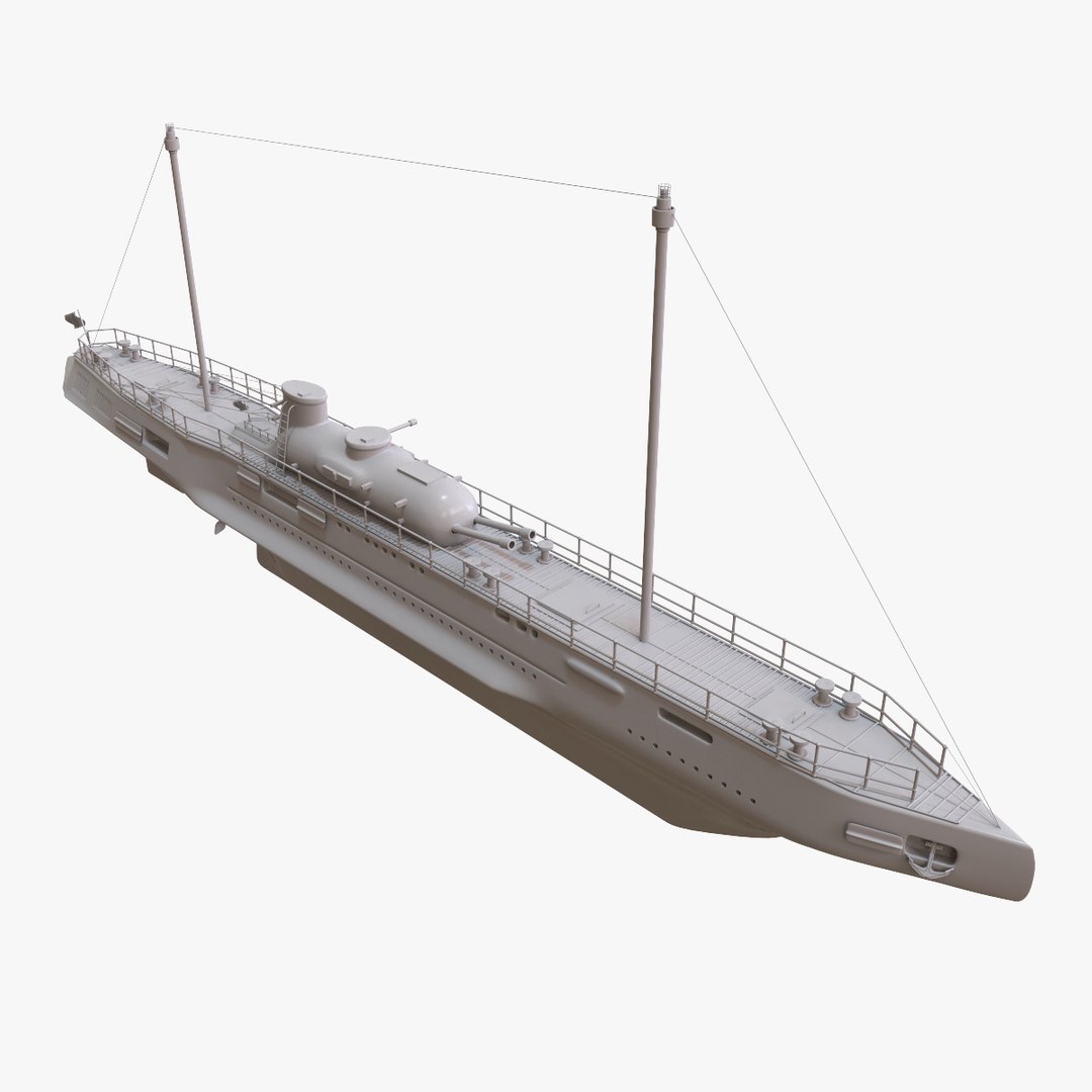 3D french submarine cruiser - TurboSquid 1196878