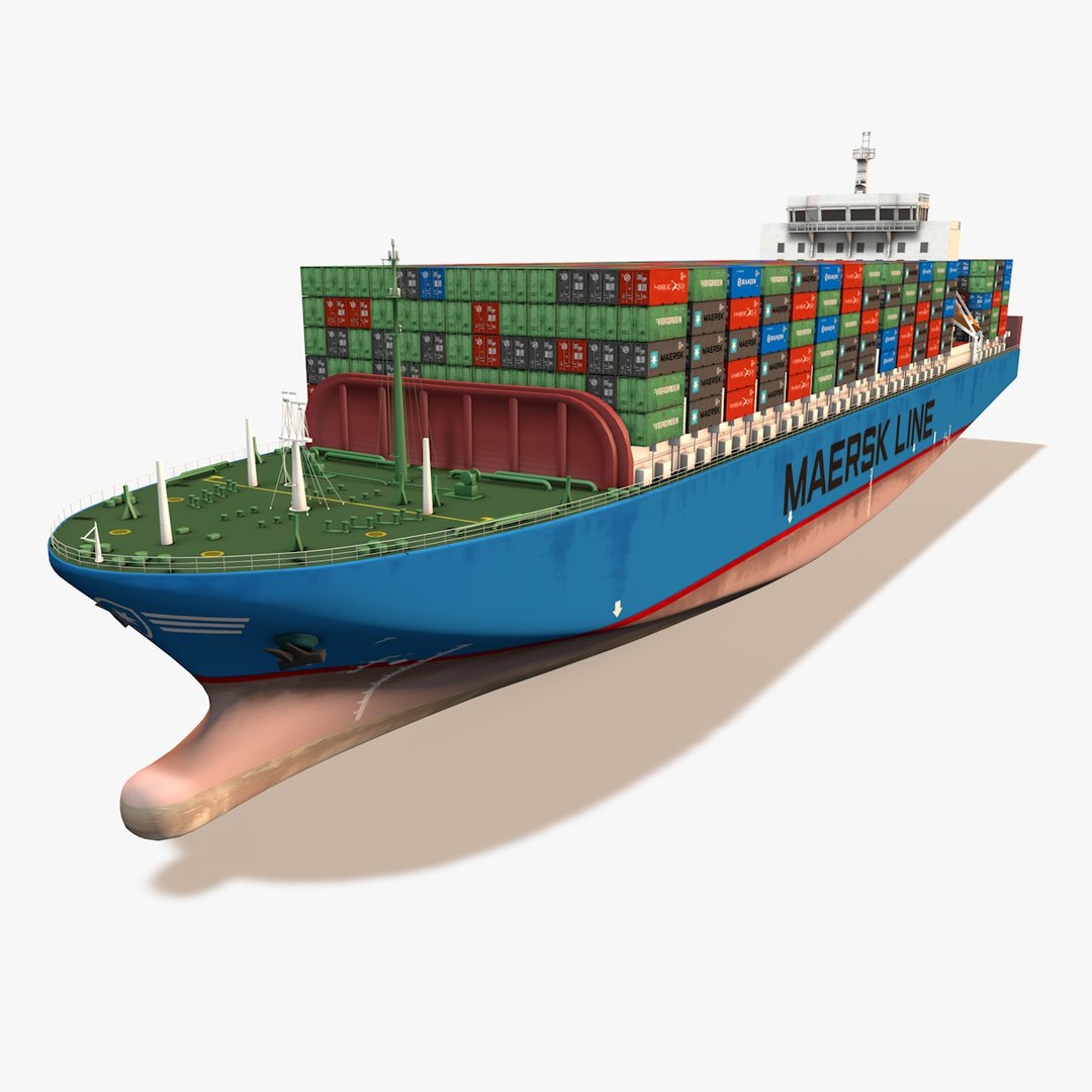 3d Container-ship Container Ship
