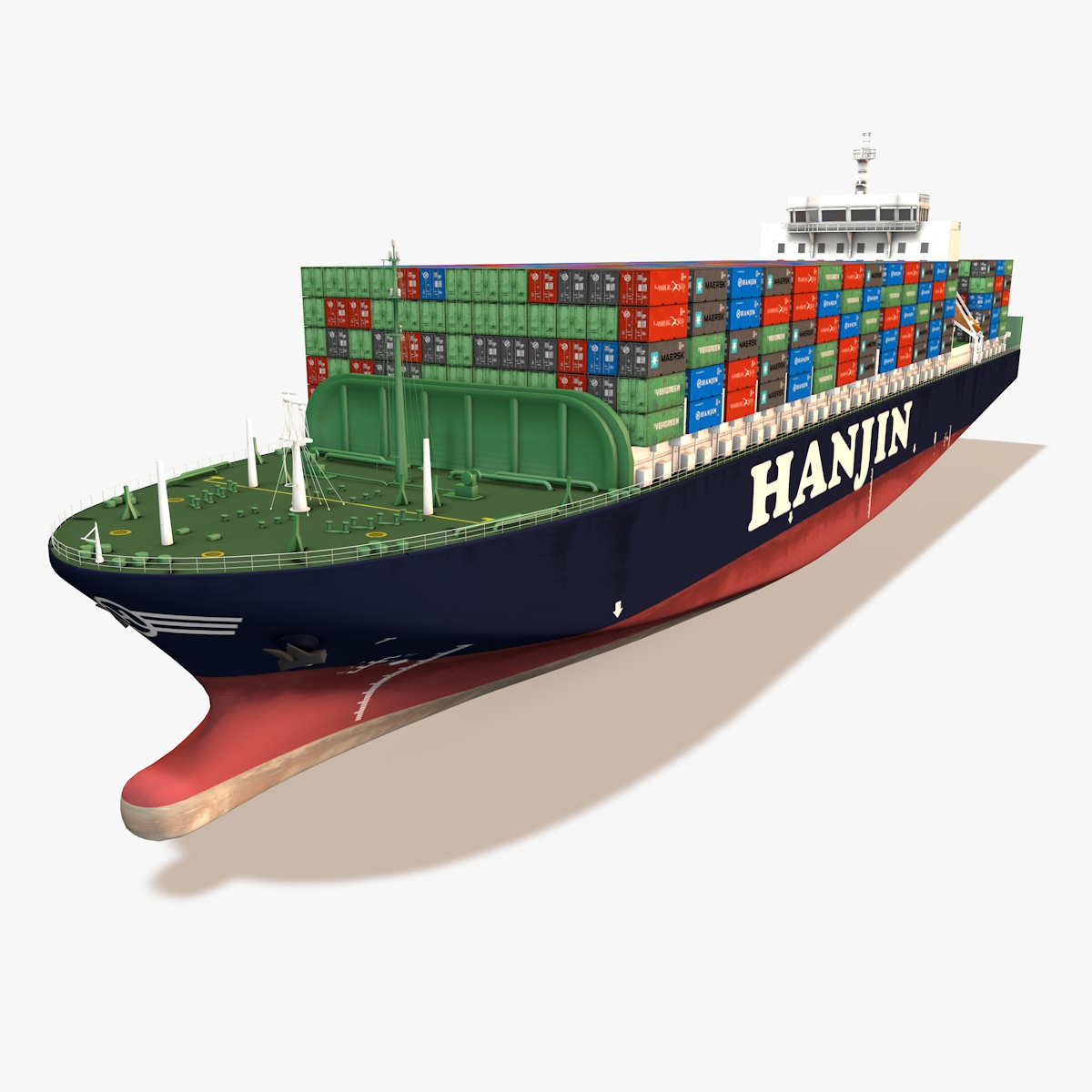 3d container-ship container ship