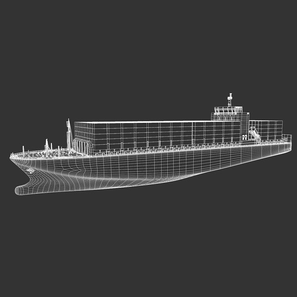 3d container-ship container ship