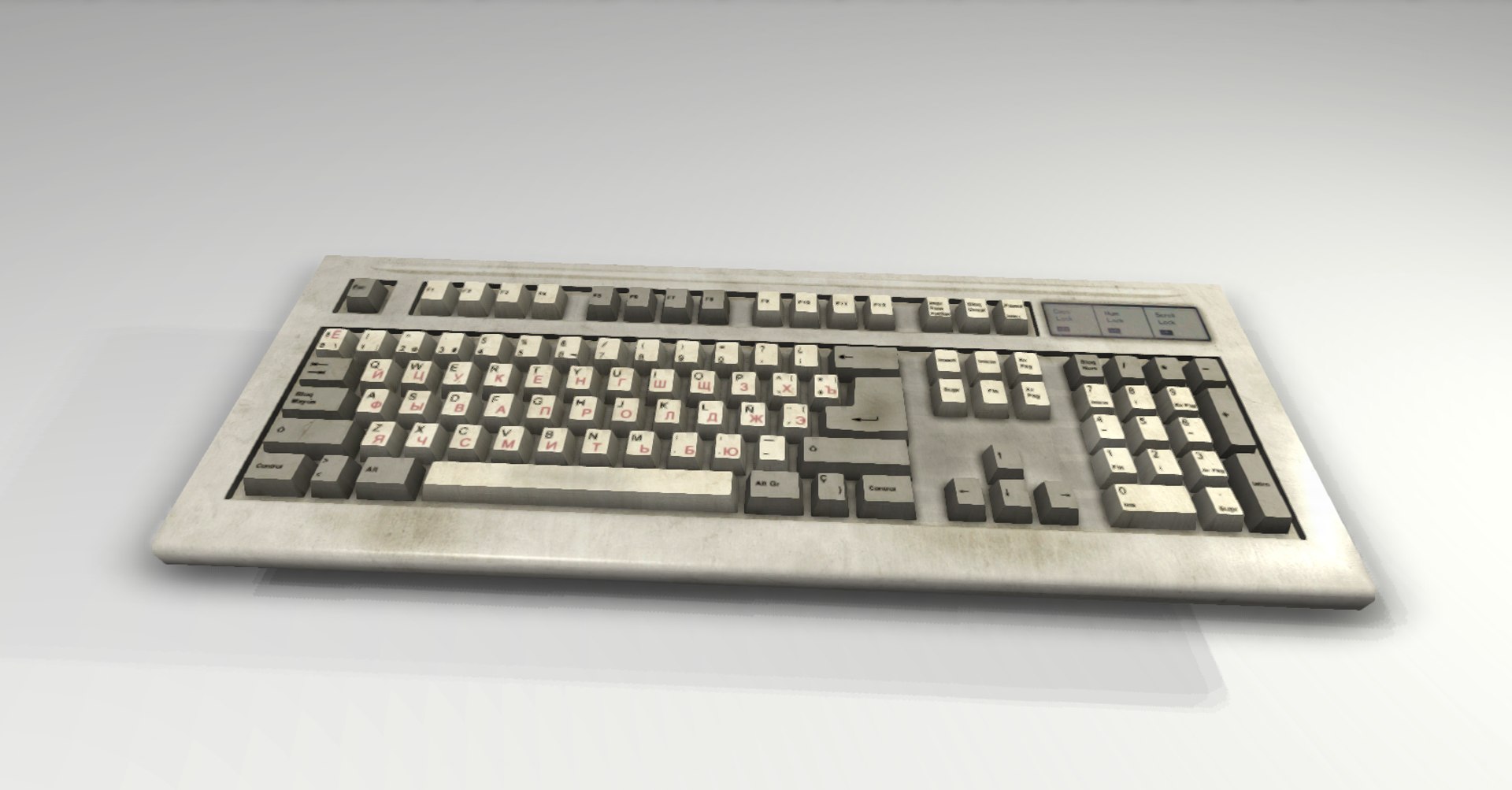 Old Keyboard 3d Model