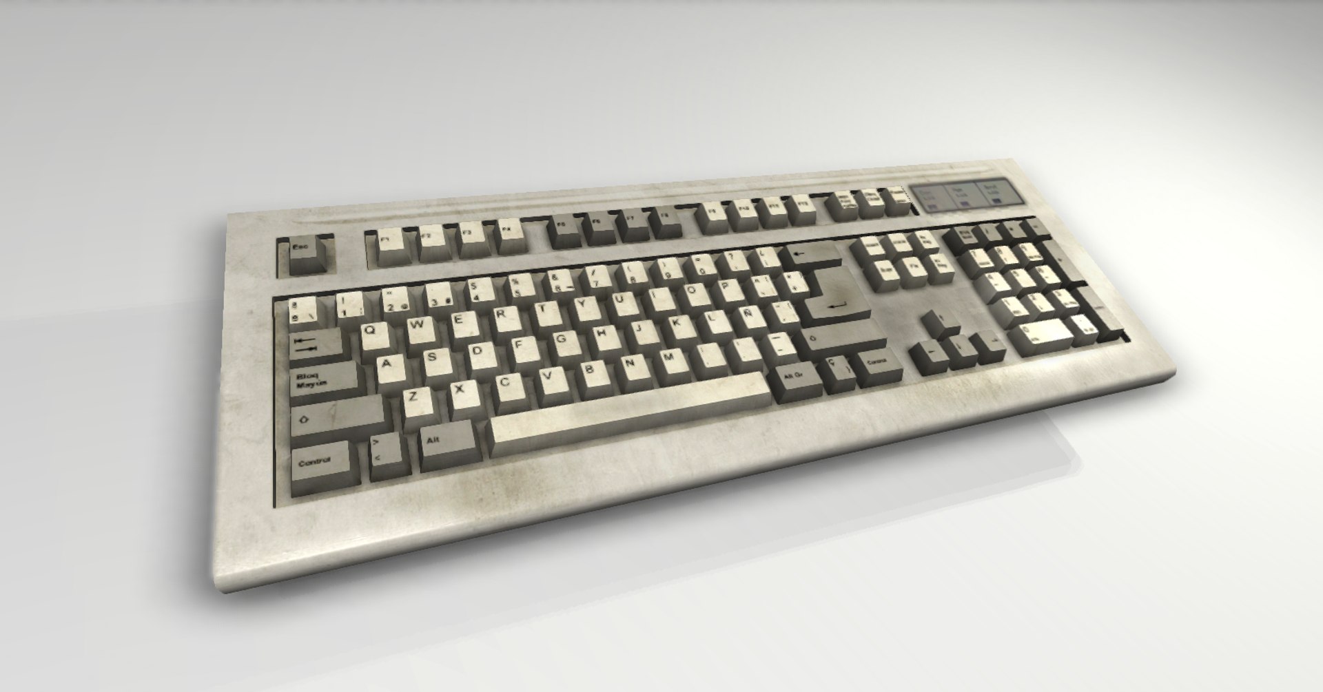 Old Keyboard 3d Model