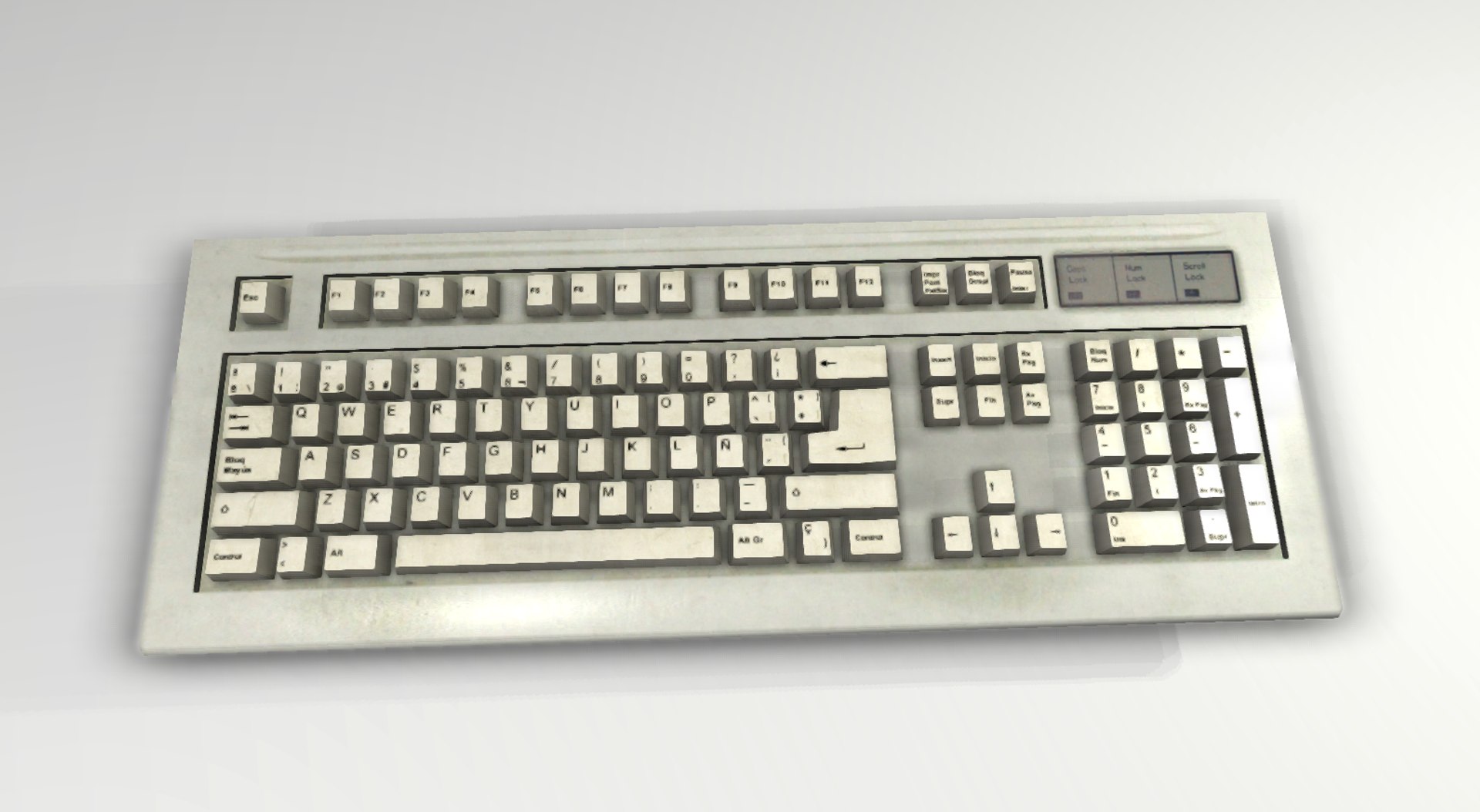 Old Keyboard 3d Model