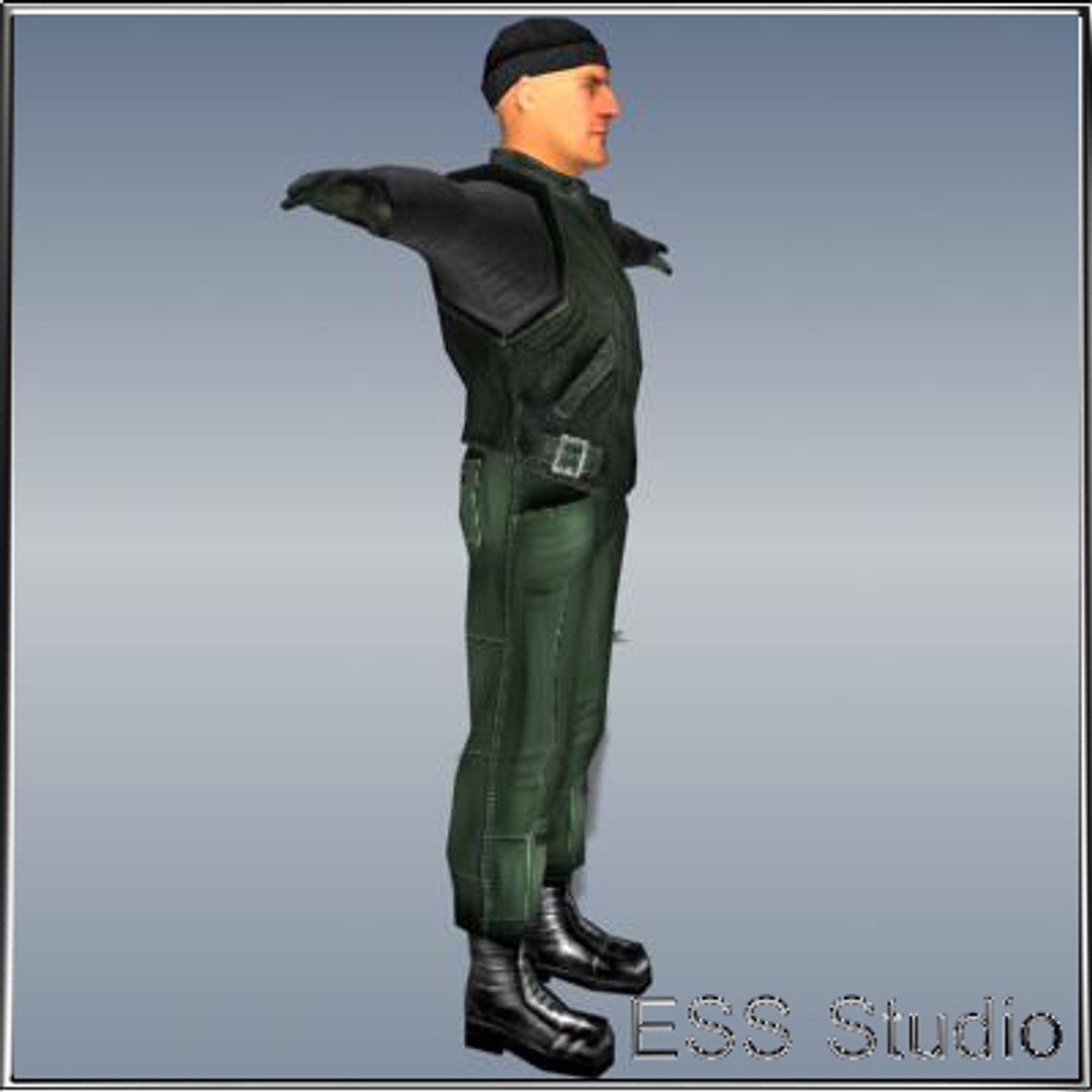 3d polygonal thief model