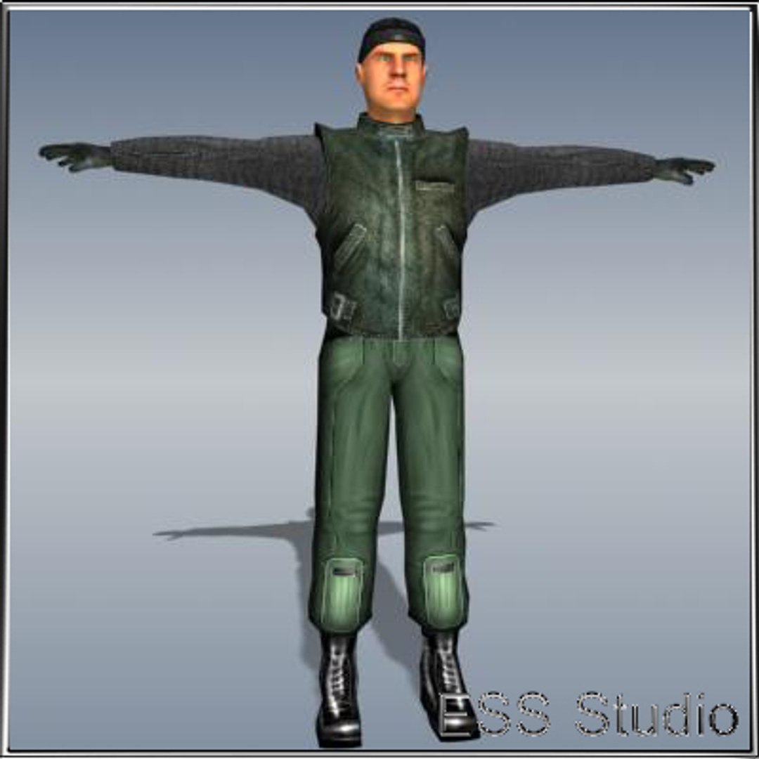 3d polygonal thief model