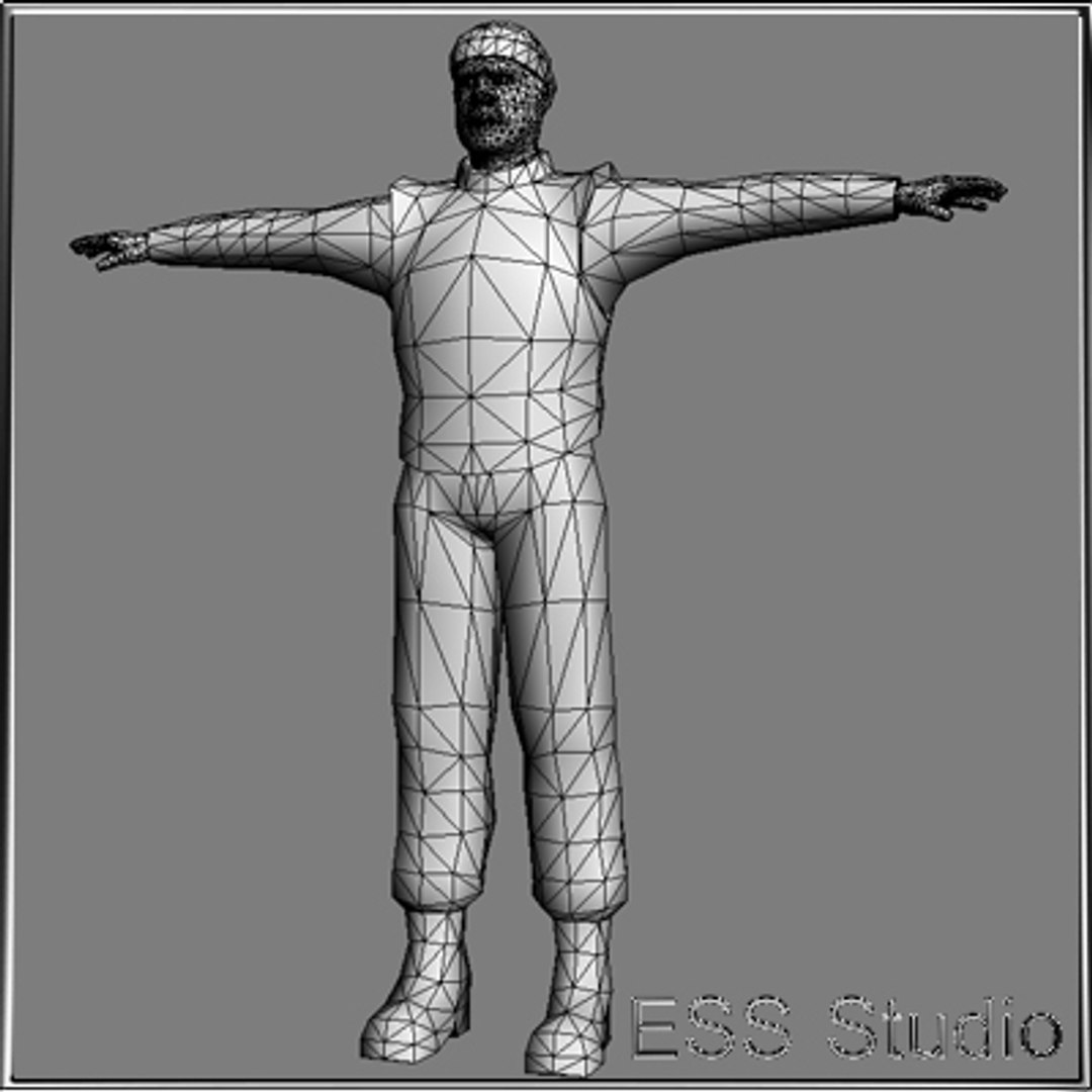 3d polygonal thief model