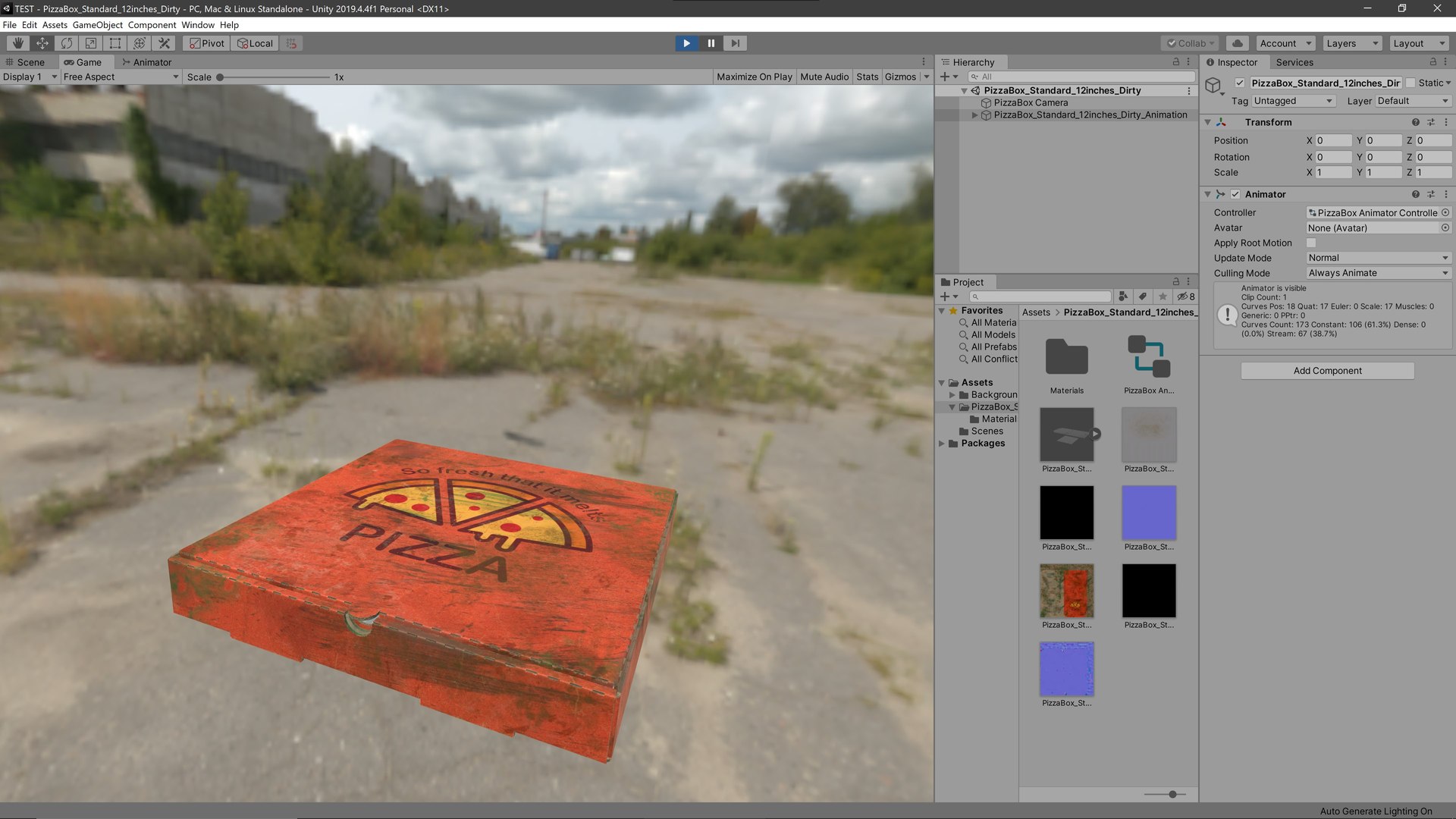 Dirty Folding Pizza Box - Animated Game Asset 3D model - TurboSquid 1836696