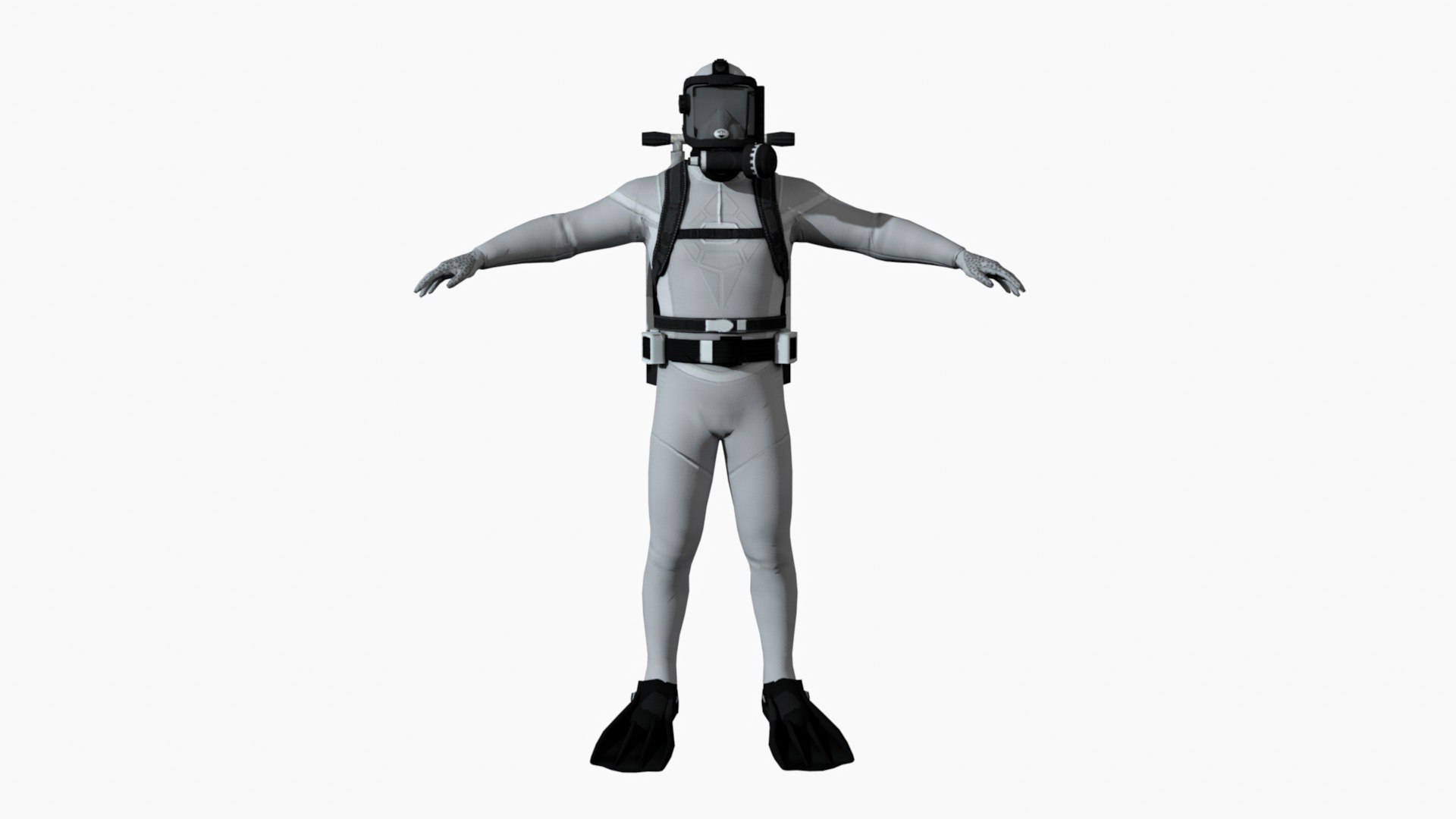 Male Diver Rigged And Animated 3D Model - TurboSquid 2335812