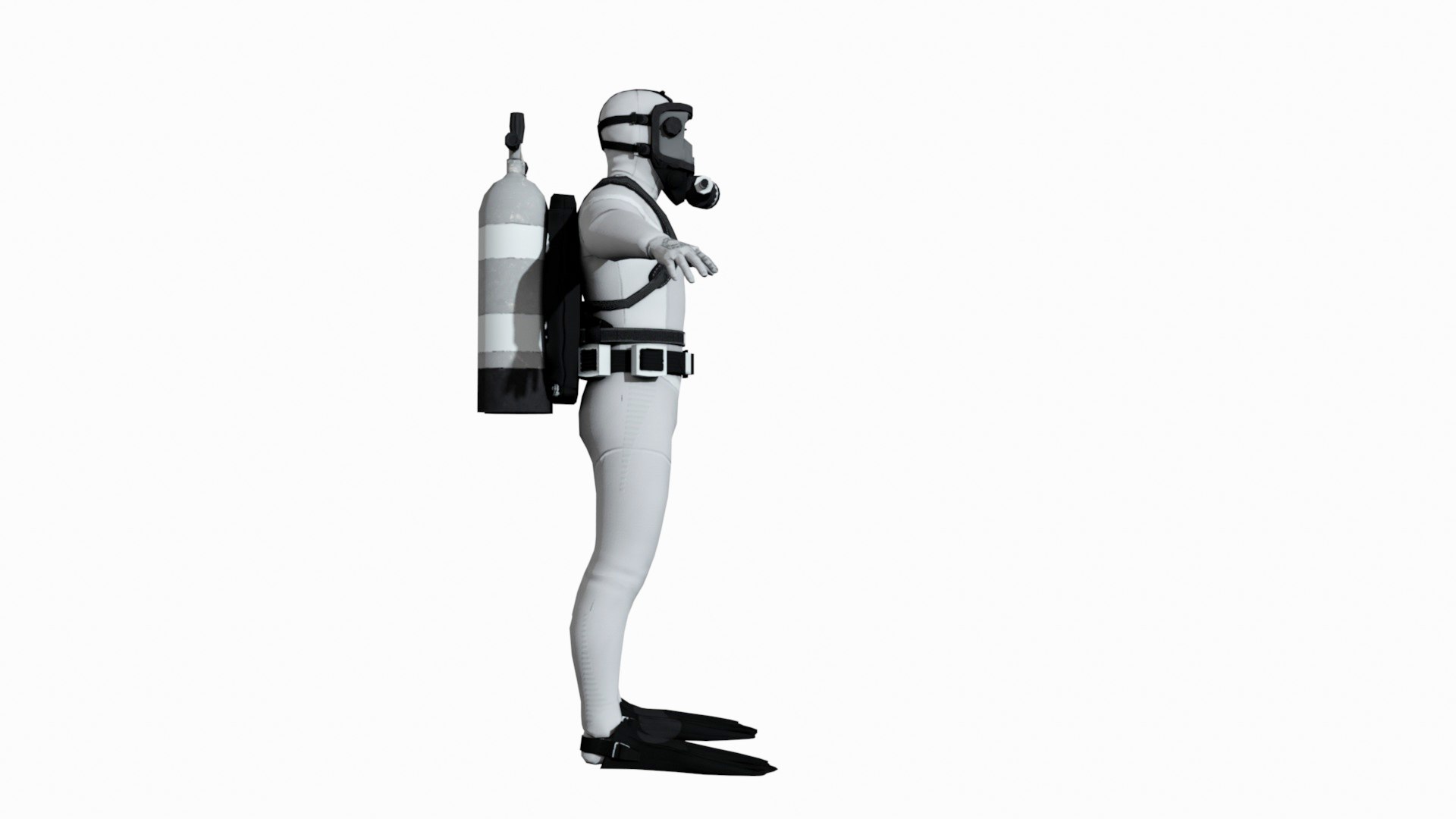 Male Diver Rigged And Animated 3D Model - TurboSquid 2335812