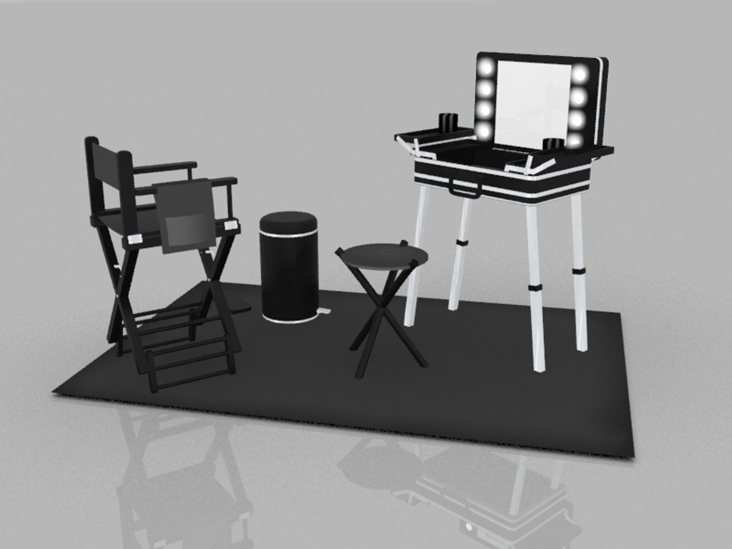 3d Model Makeup Stand