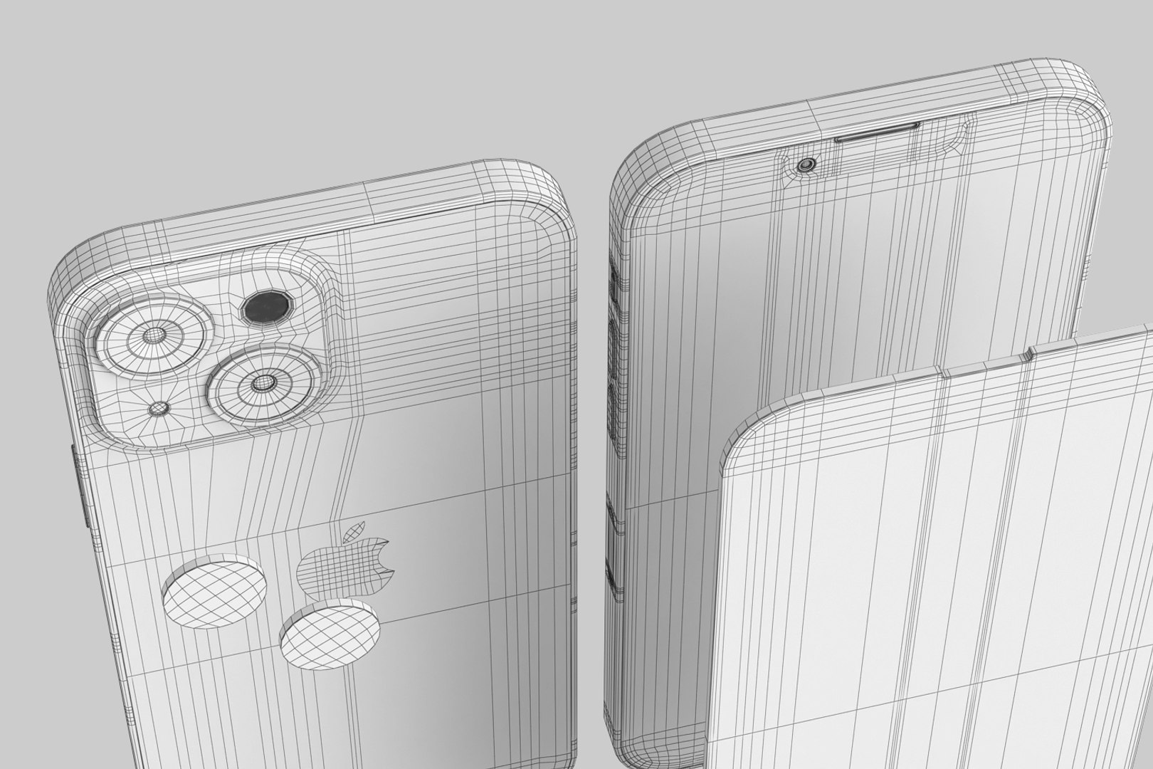 Apple iPhone 13 mini and 13 and 13 pro and 13 pro MAX v2 3D model ...