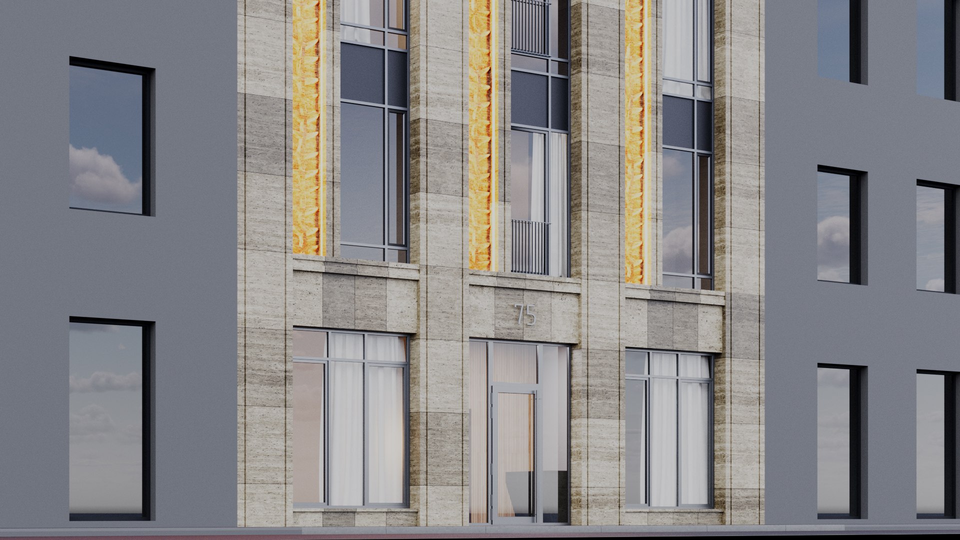 Modern Building Fasade 9 3D Model - TurboSquid 2290712