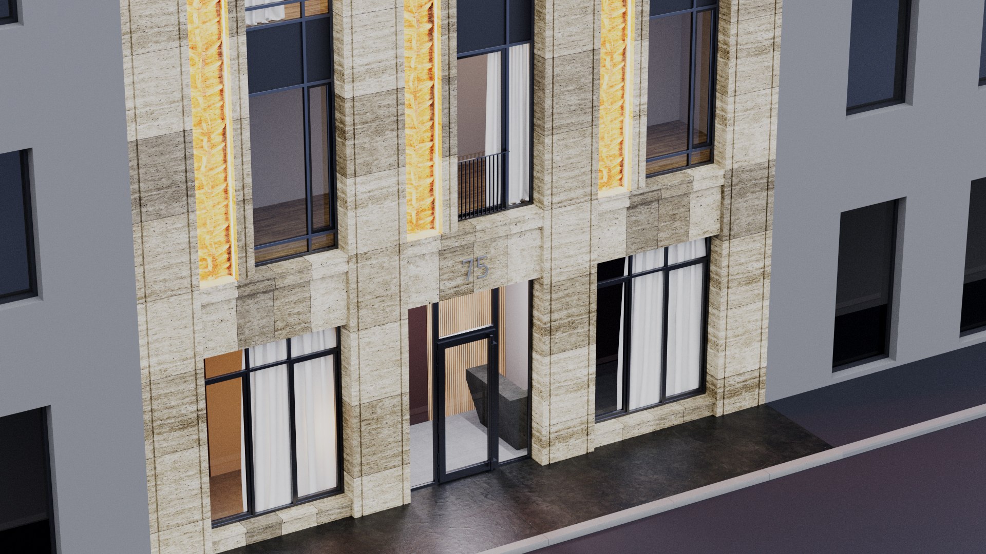 Modern Building Fasade 9 3D Model - TurboSquid 2290712