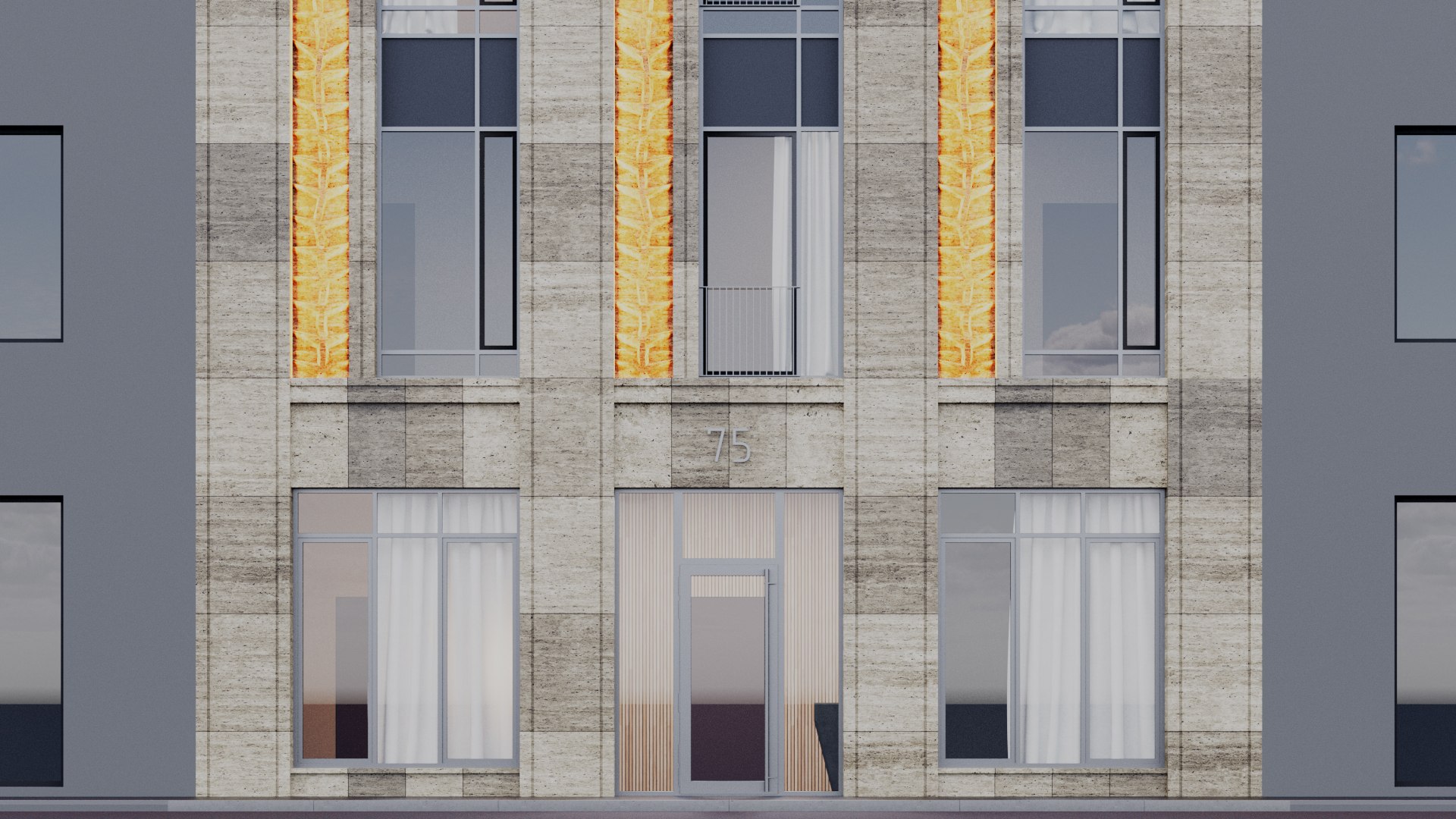 Modern Building Fasade 9 3D Model - TurboSquid 2290712