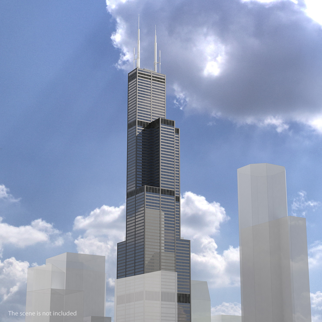 3D willis tower skyscraper center model - TurboSquid 1410109