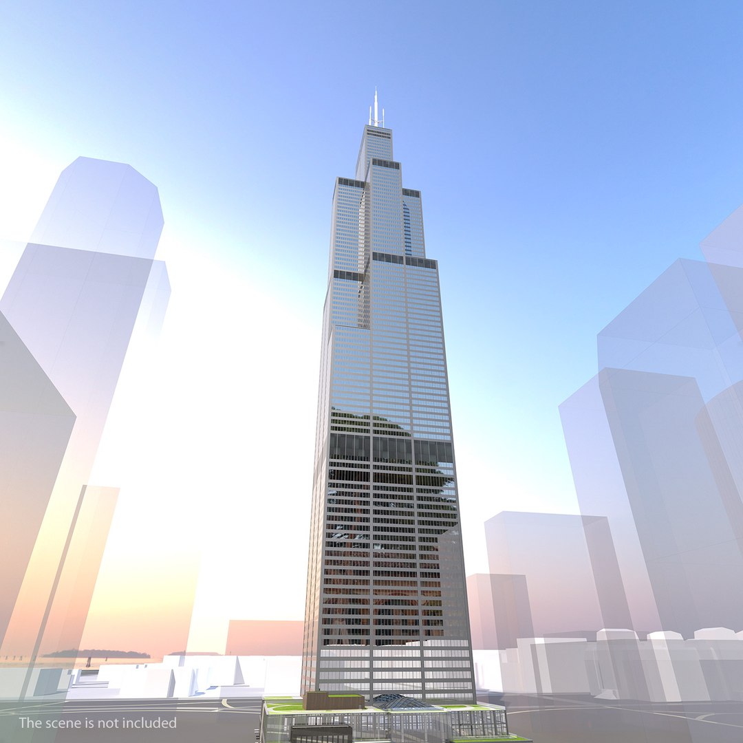 3D willis tower skyscraper center model - TurboSquid 1410109