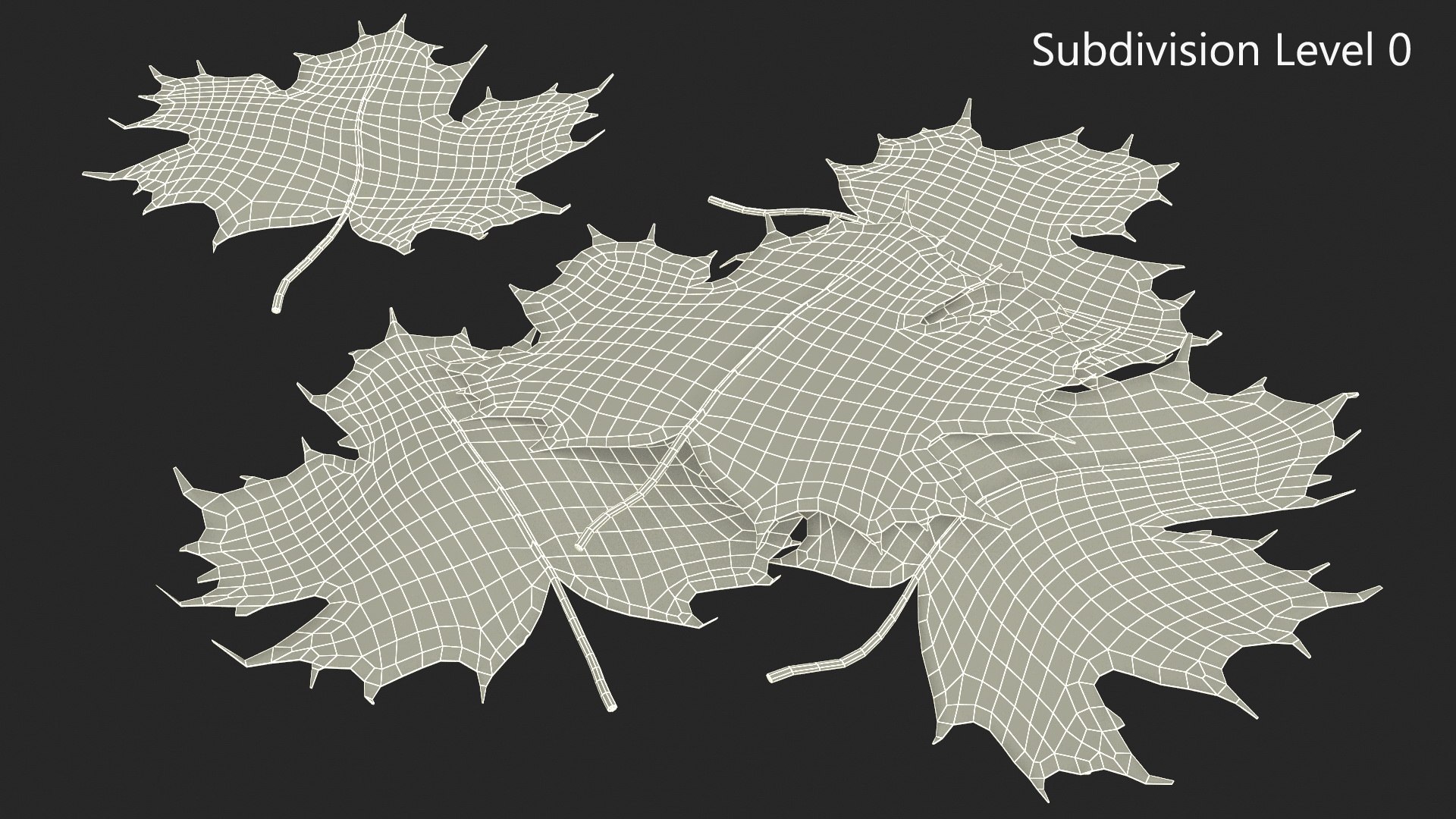 3D Model Maple Autumn Fall Leaves - TurboSquid 2086690
