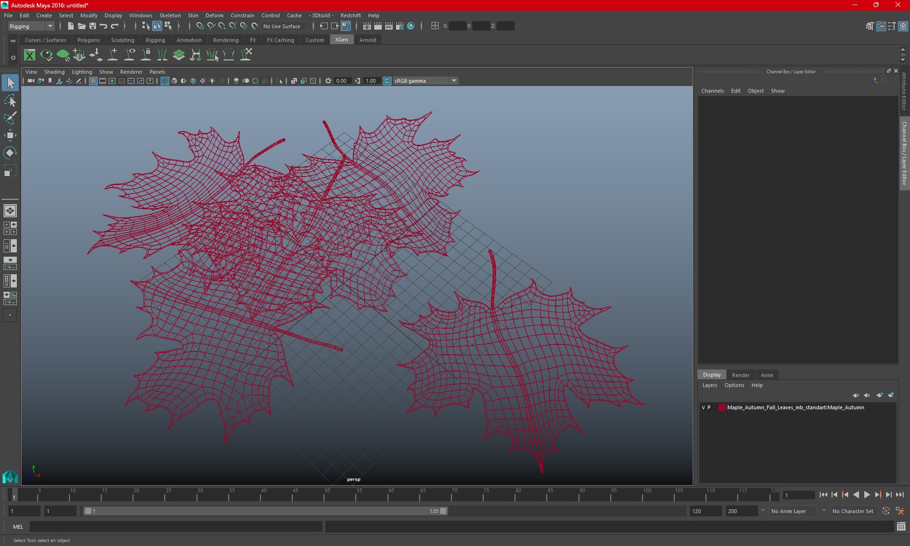 3D Model Maple Autumn Fall Leaves - TurboSquid 2086690