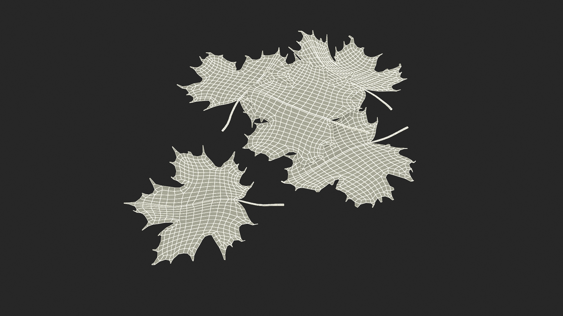 3D Model Maple Autumn Fall Leaves - TurboSquid 2086690