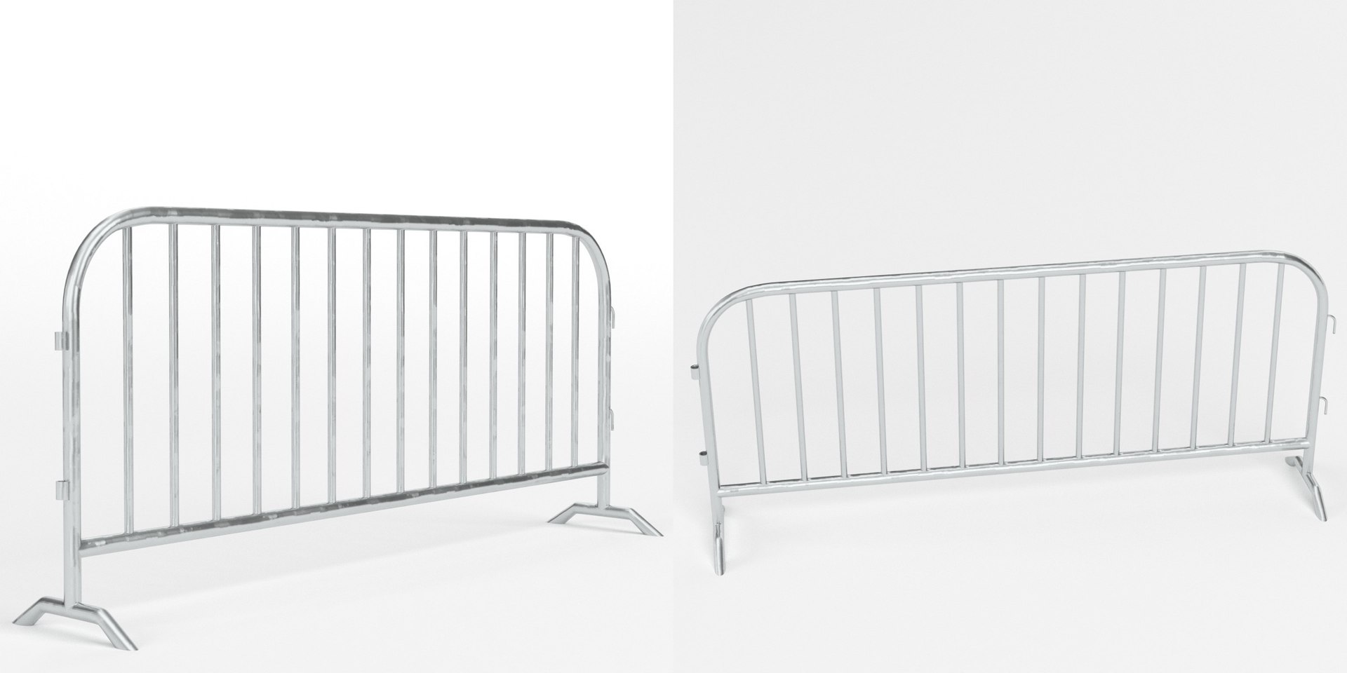 pbr uv-textured street barrier 3d 3ds
